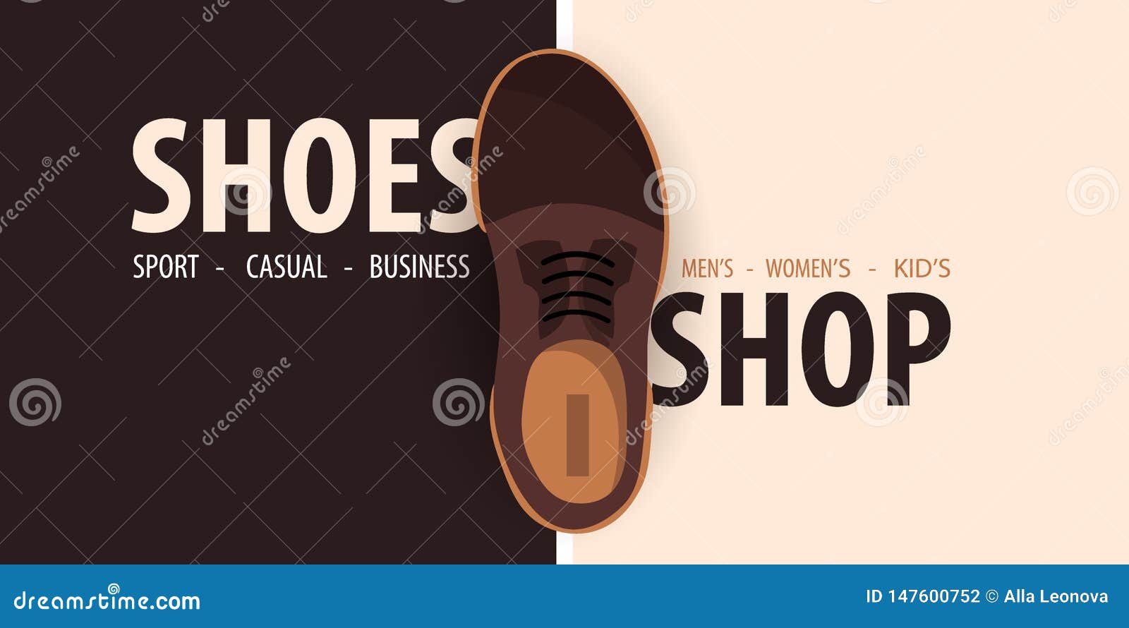 Modern Banner Template for Shoes Shop. Vector Illustration. Stock ...