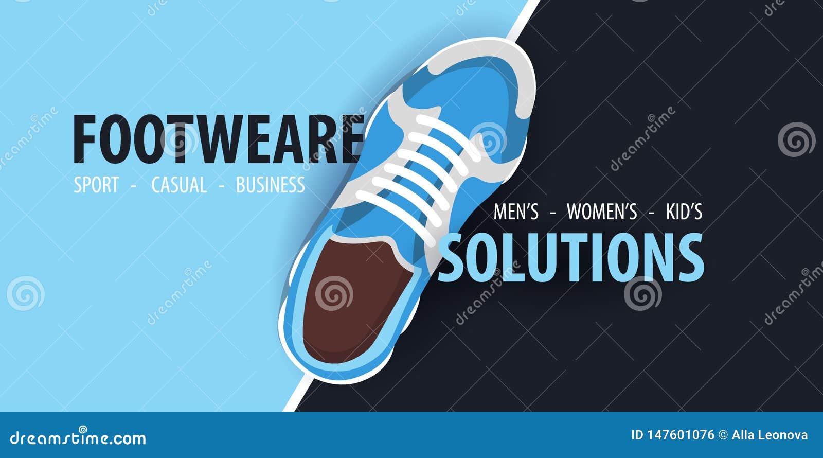 Modern Banner Template for Shoes Shop. Vector Illustration. Stock ...