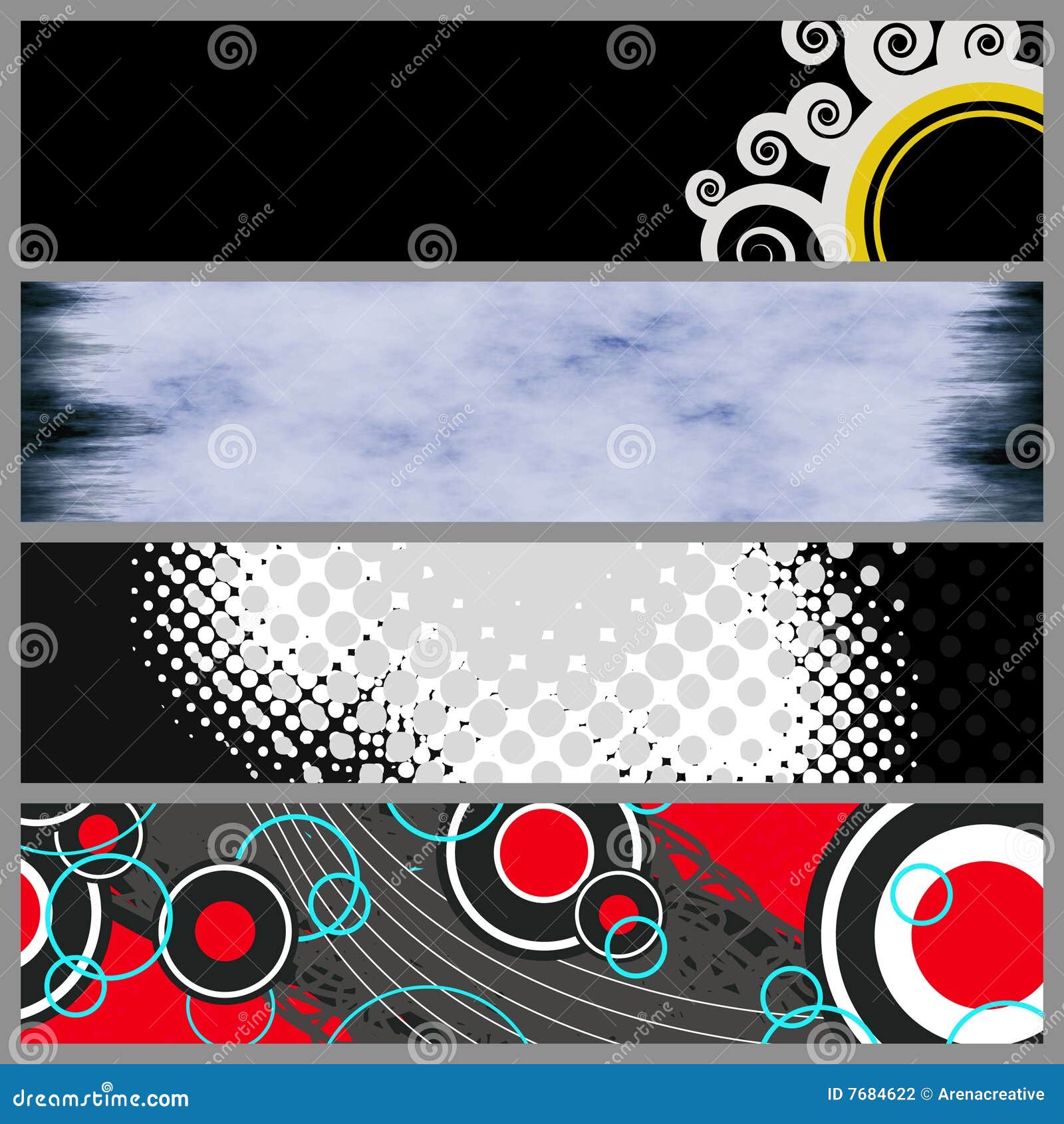 Modern Banner Templates stock illustration. Illustration of ...