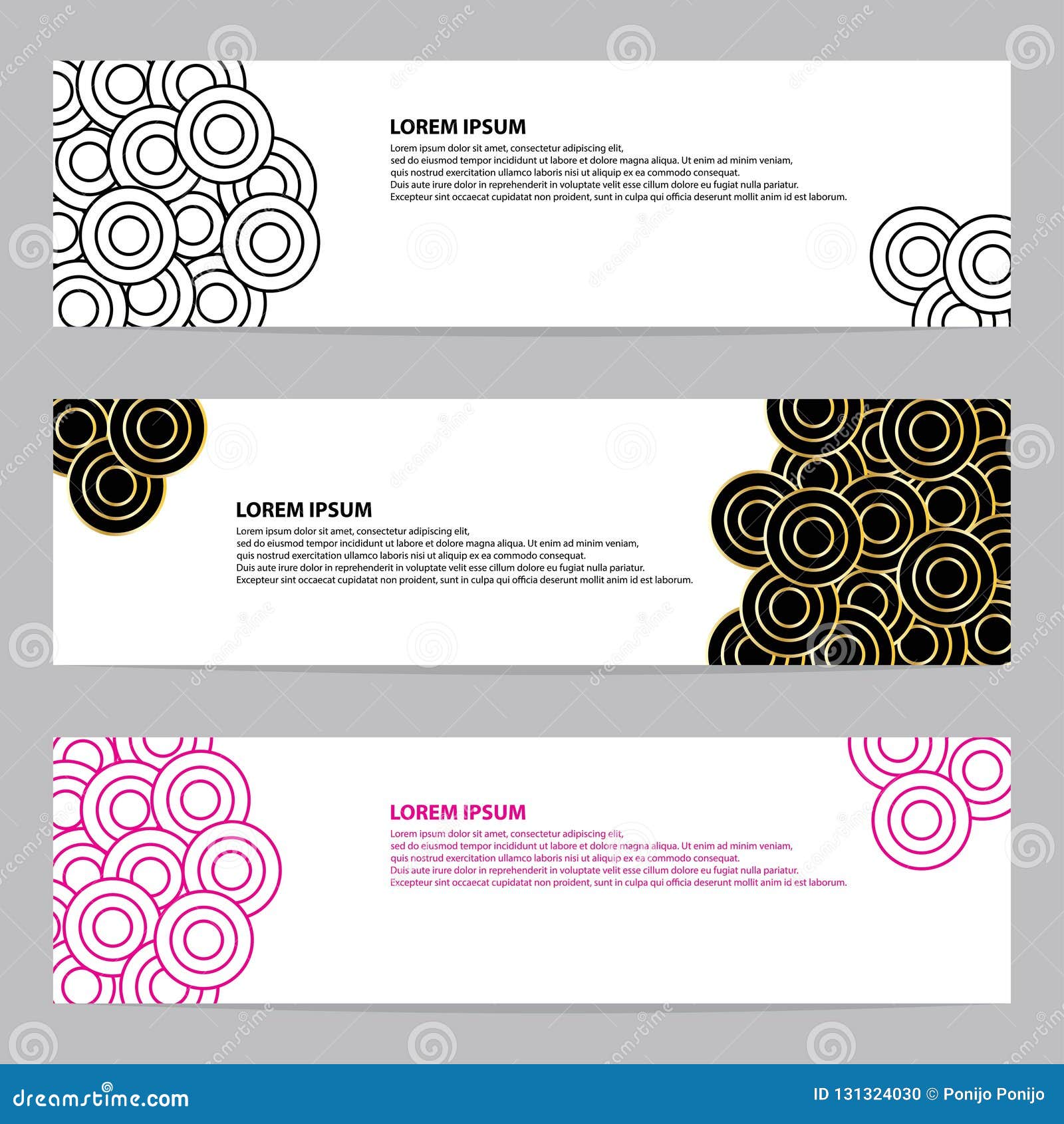 Modern Banners Set Template and Background Stock Illustration ...