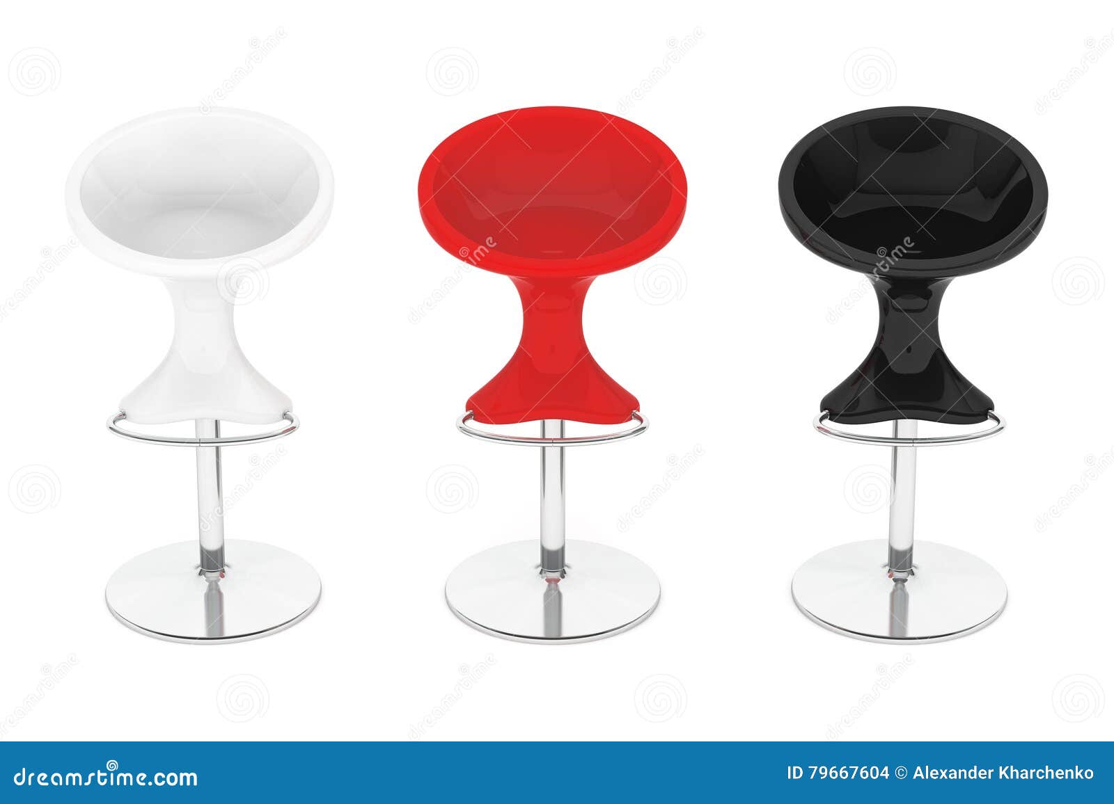 Modern Bar Chairs. 3d Rendering Stock Illustration - Illustration of ...