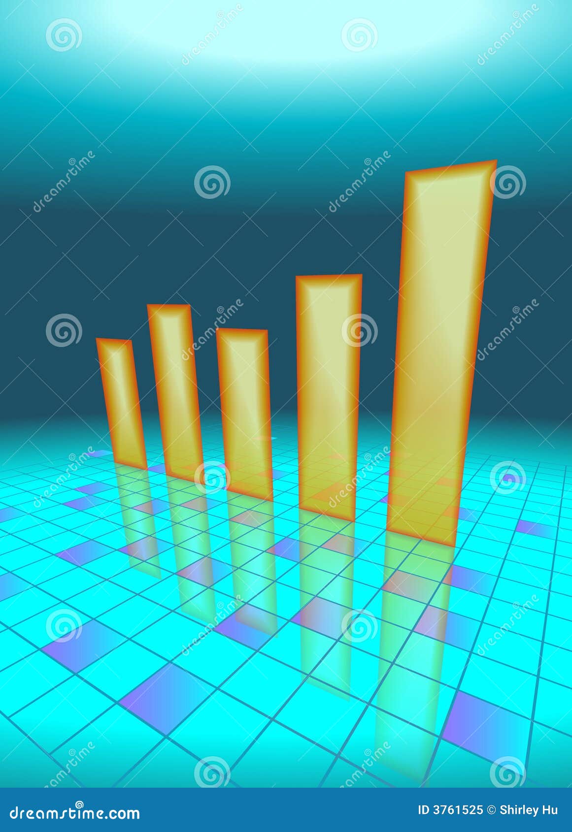 Modern Bar Chart stock vector. Illustration of abstract - 3761525