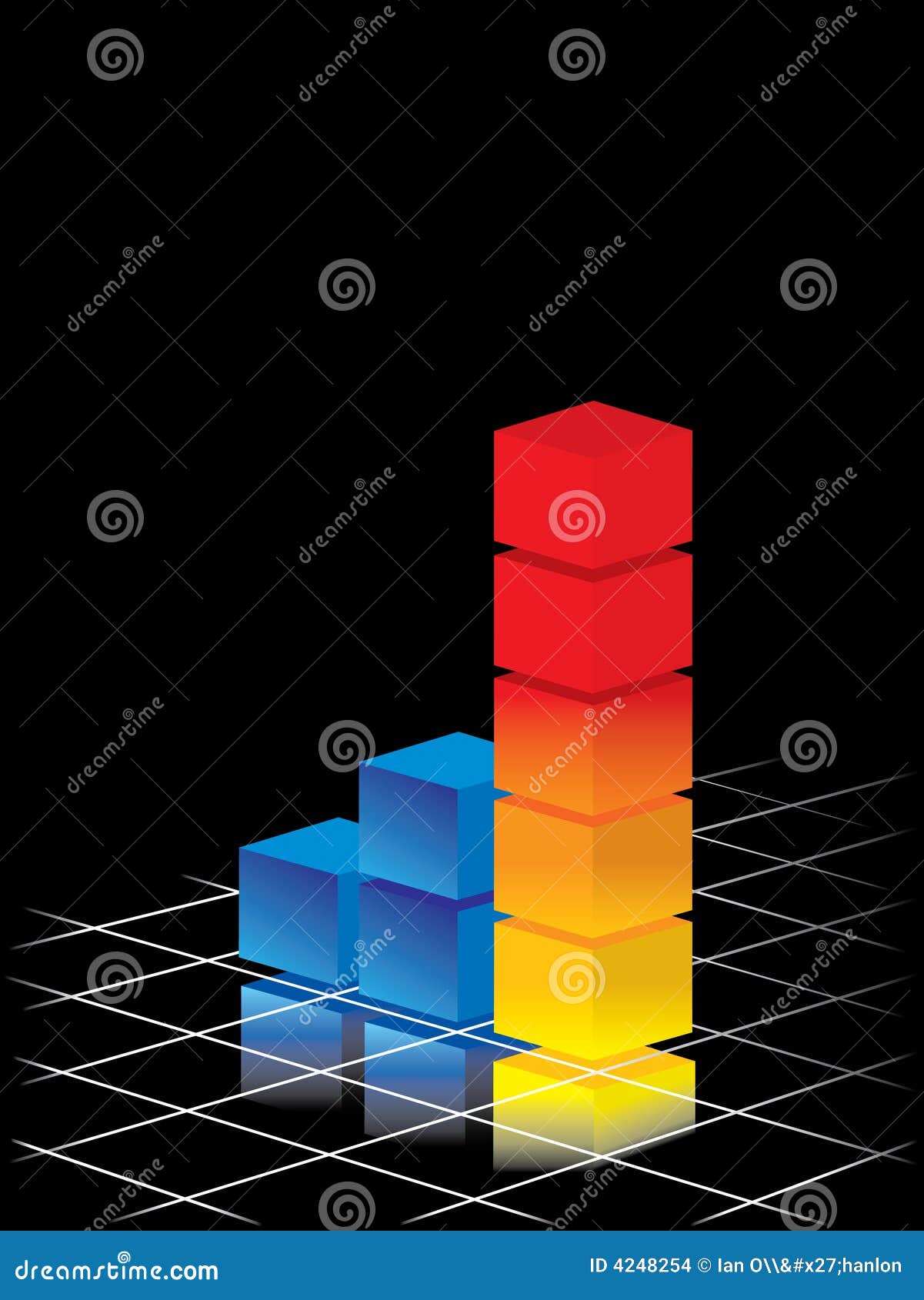 Modern bar chart stock vector. Illustration of business - 4248254