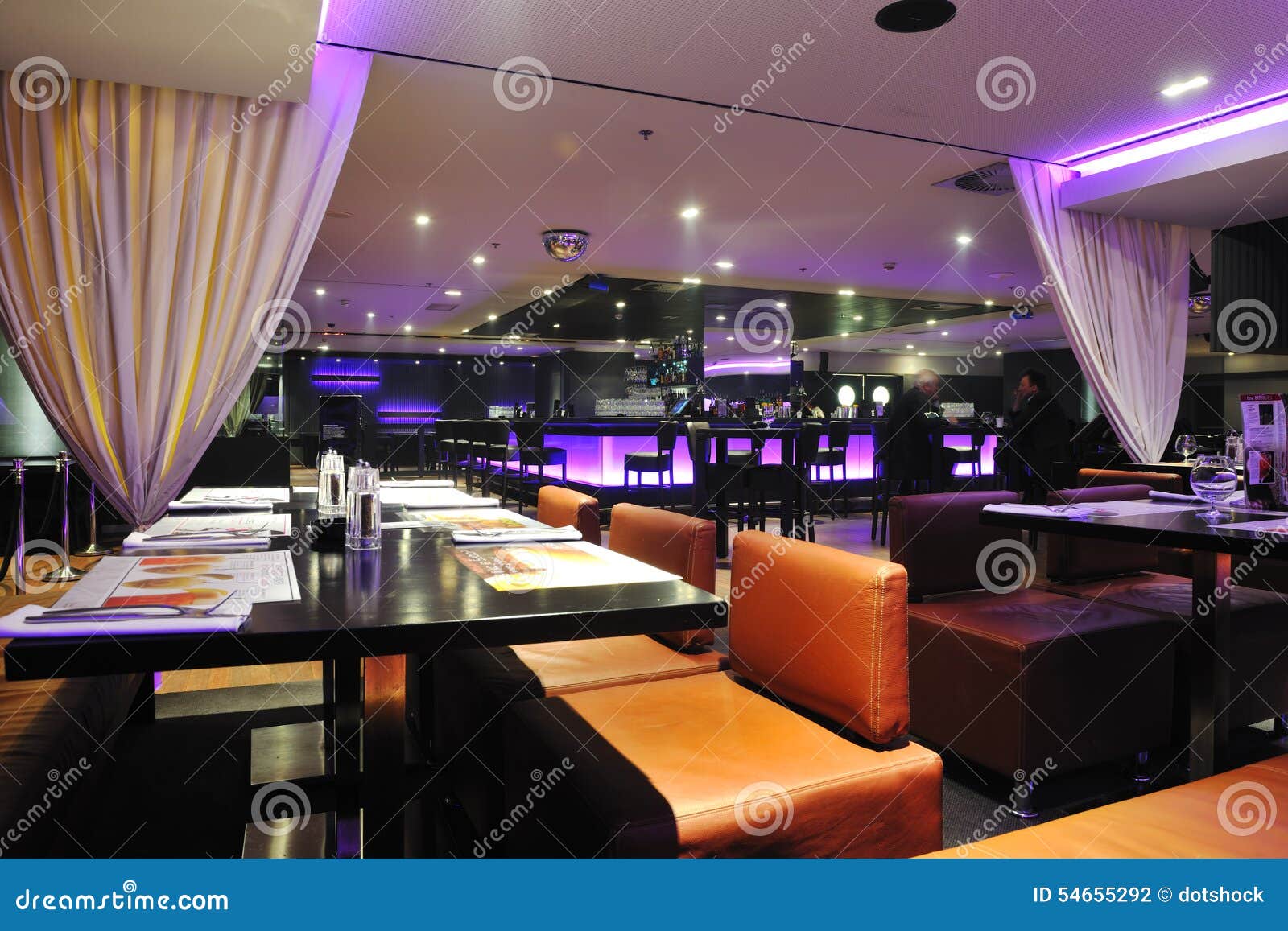 Modern bar club indoors stock photo. Image of neon, life - 54655292
