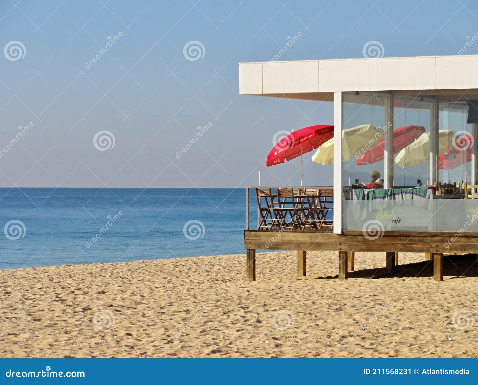 Modern Beach Bar on the Atlantic Coast Editorial Photo - Image of sand ...