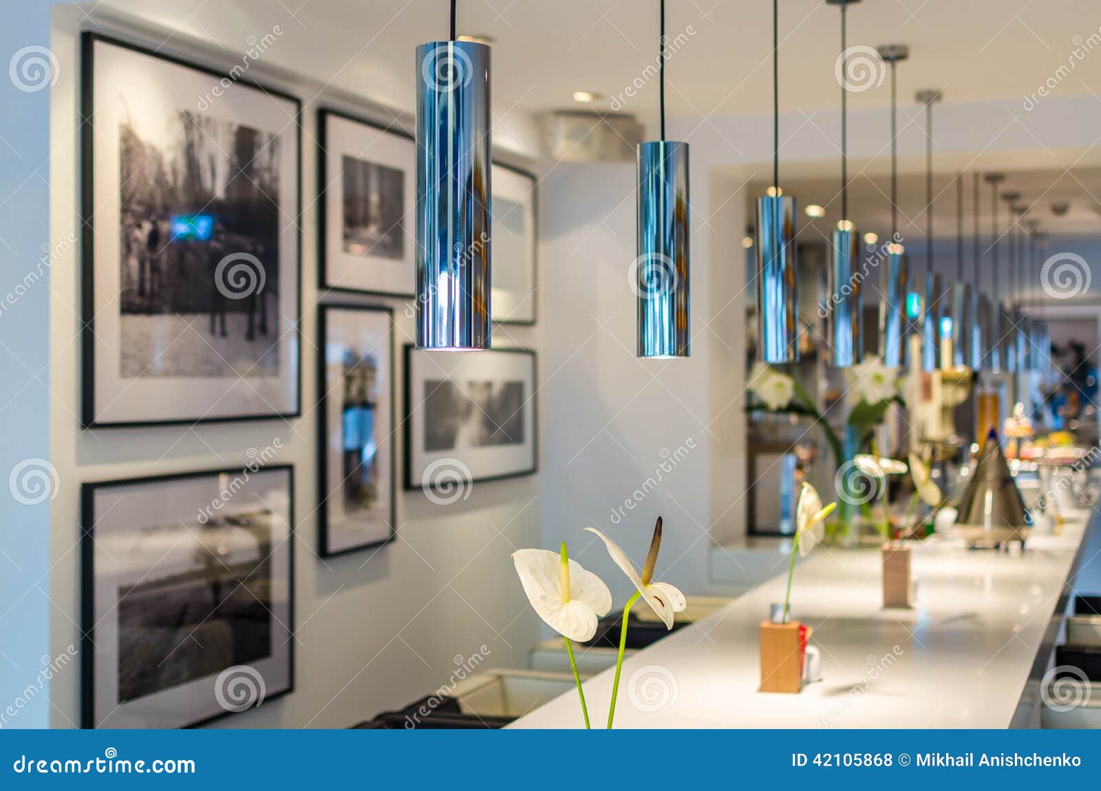 Modern Bar Counter in Lounge Area Restaurant Editorial Stock Photo ...