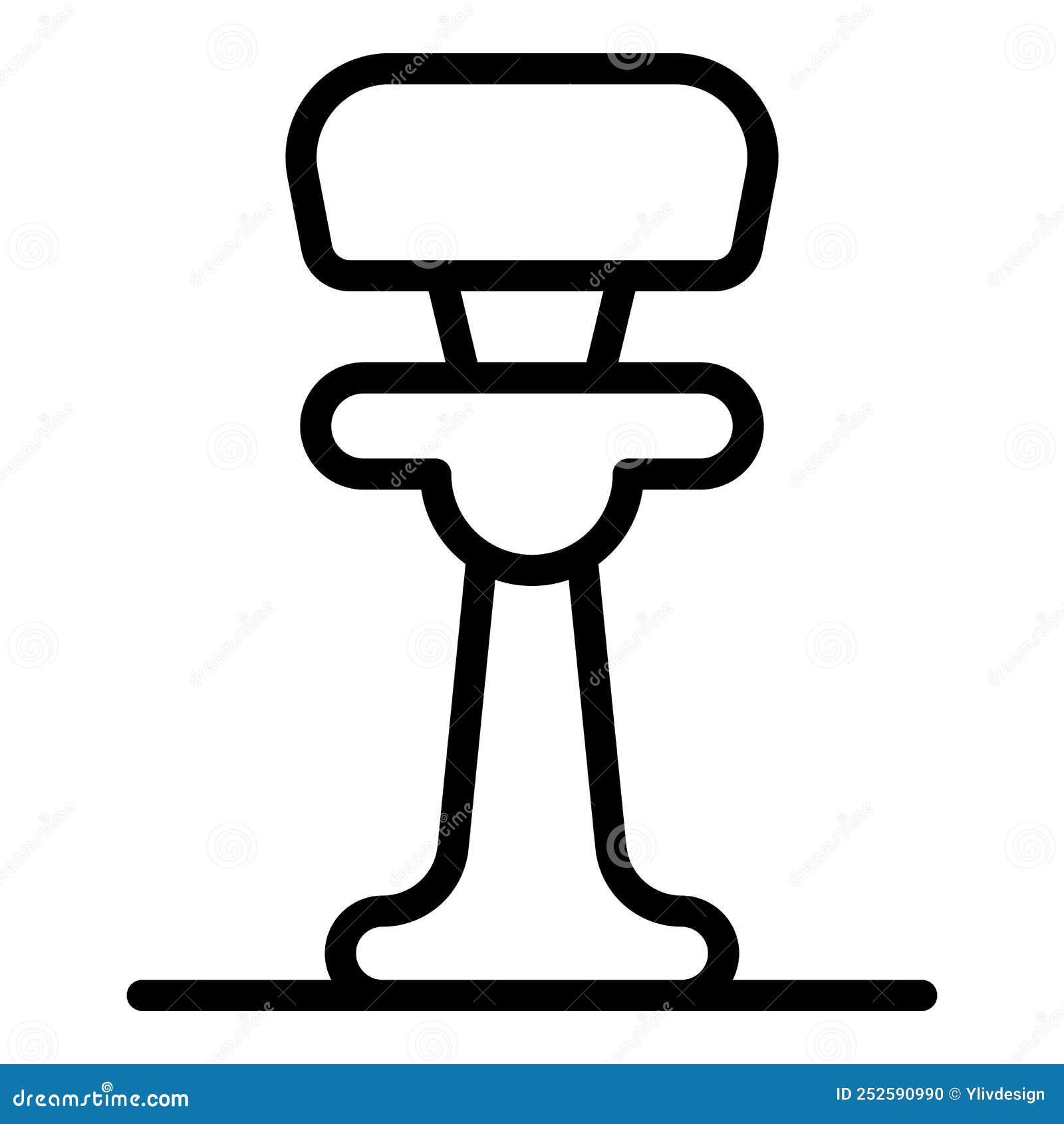 Modern Bar Stool Icon Outline Vector. Seat Chair Stock Vector ...
