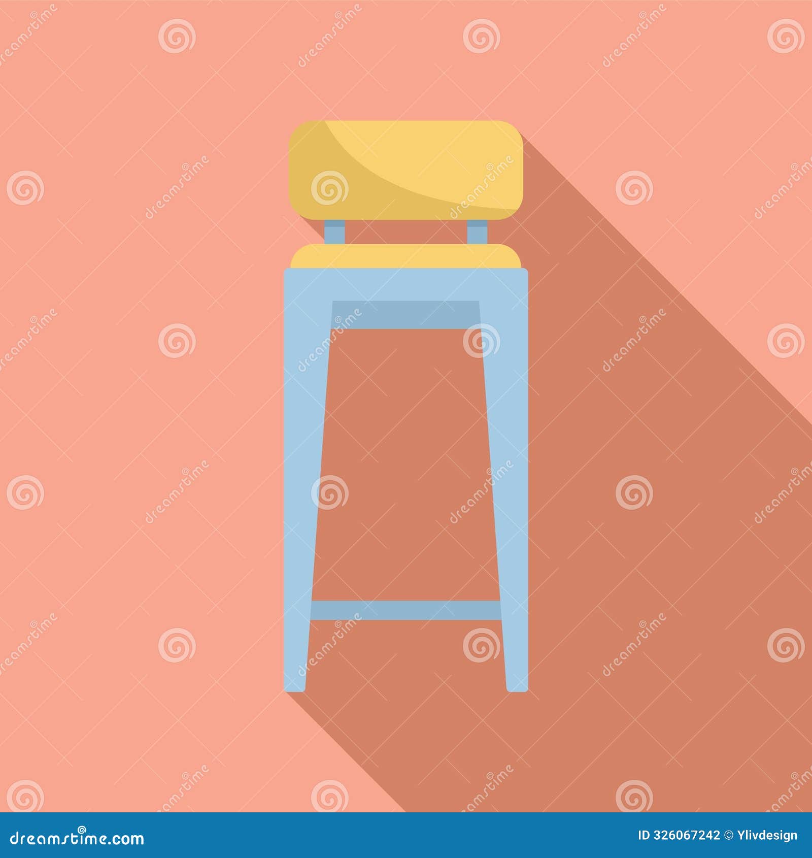 Modern Bar Stool Standing on Pink Background Stock Photo - Image of ...