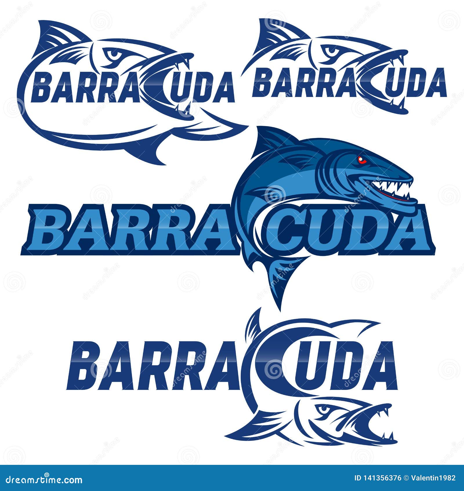 Modern Barracuda Logo. Vector Illustration. Stock Vector - Illustration ...