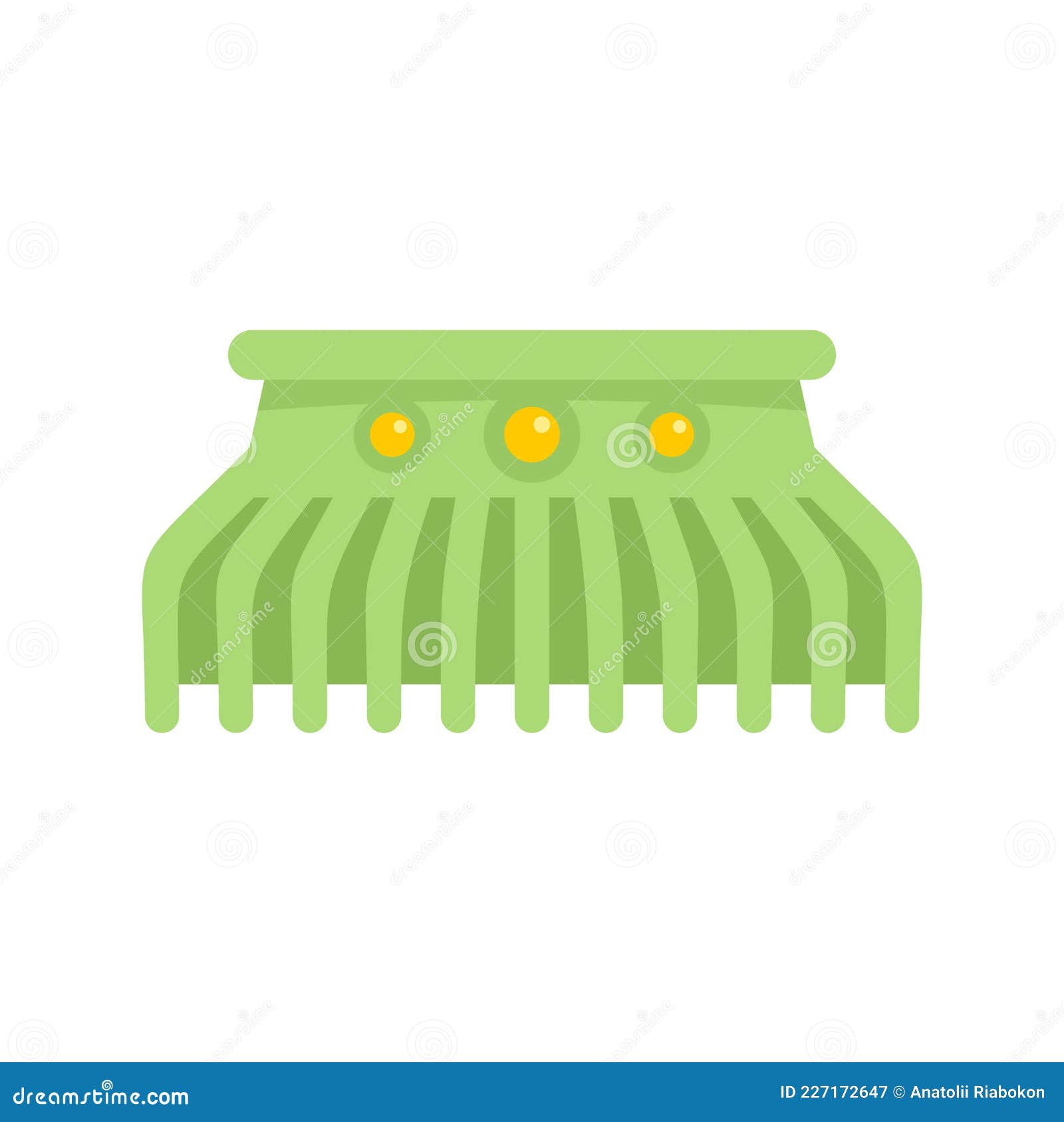 Modern Barrette Icon Flat Isolated Vector Stock Illustration ...