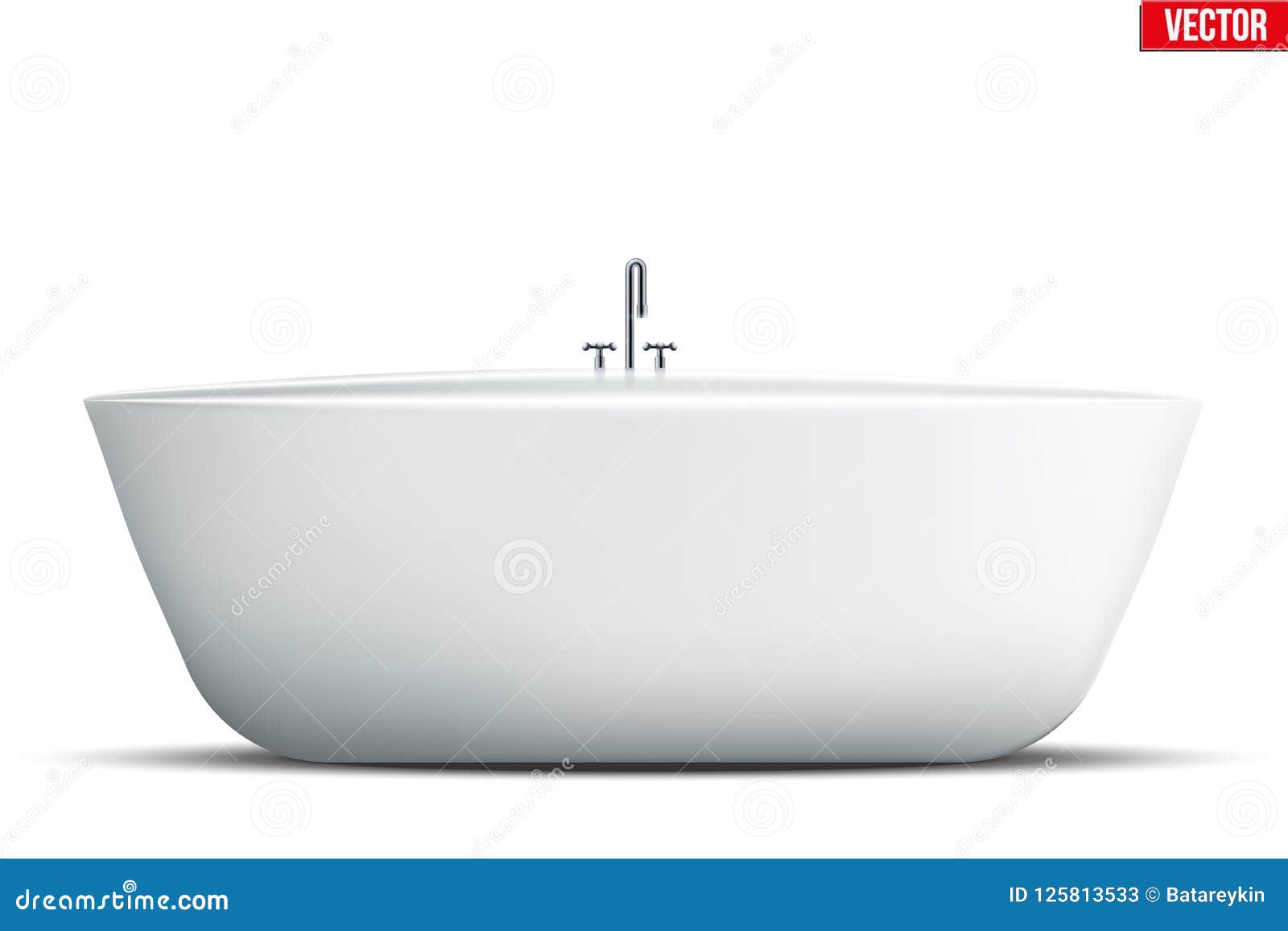 Modern bath isolated stock vector. Illustration of care - 125813533