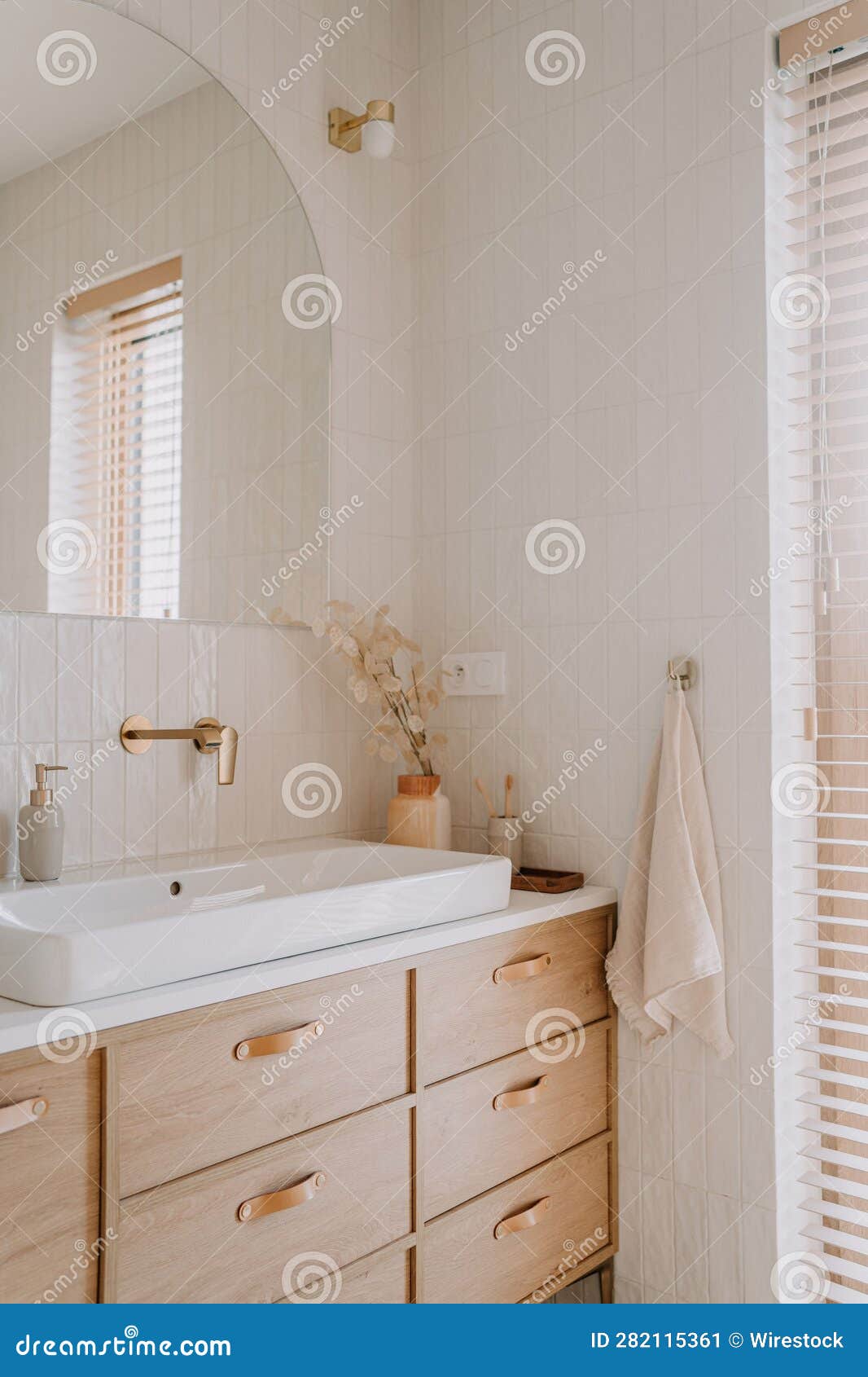 Modern Bathroom Features a Unique Vanity with Contemporary Designs and ...