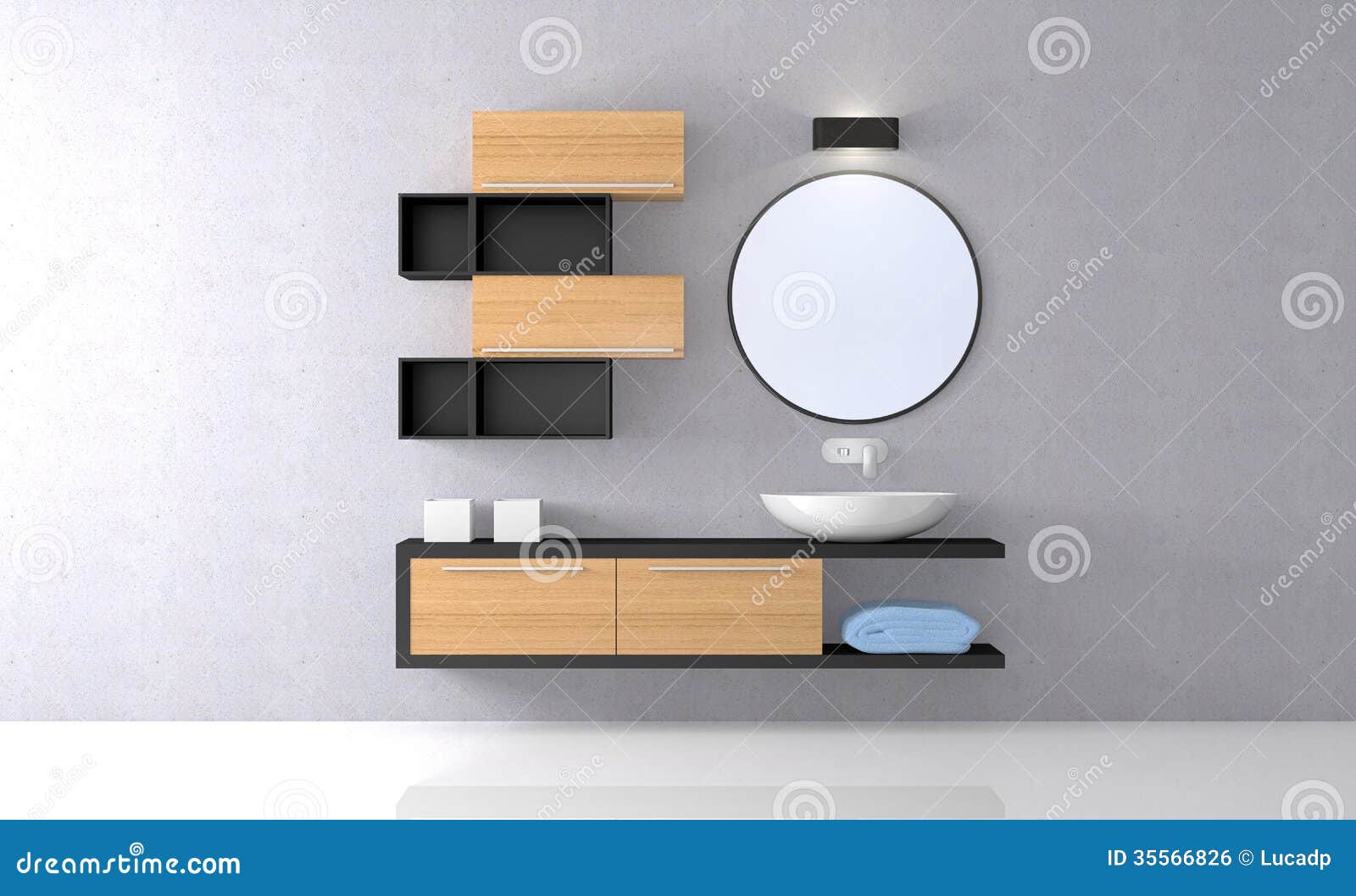 Modern bathroom stock illustration. Illustration of basin - 35566826