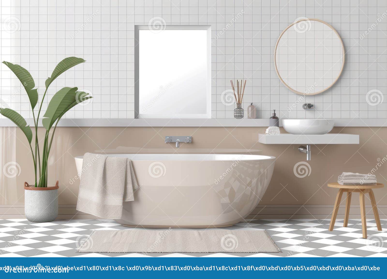 Modern Bathroom Interior Design on Transparent Background Stock ...