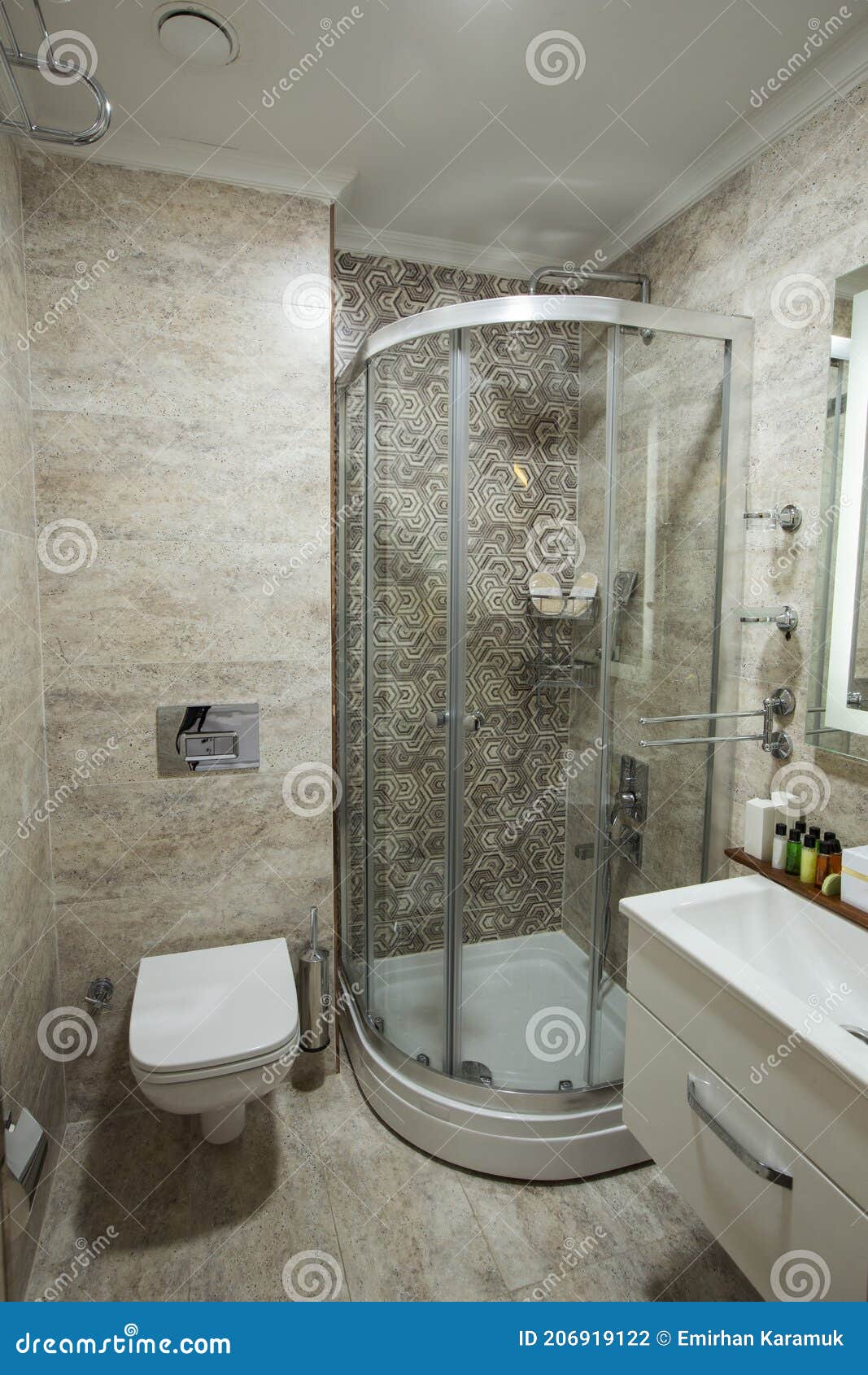 Modern Bathroom and Shower Cabin Editorial Photography - Image of cabin ...