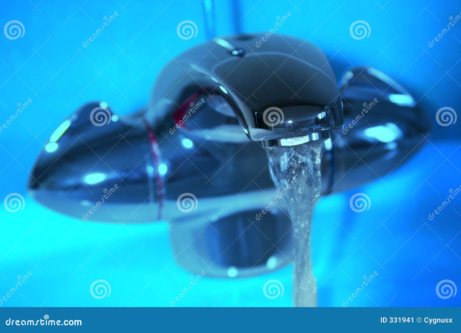 Modern Bathroom Tap [Blue 2] Stock Image - Image of restroom, spout: 331941
