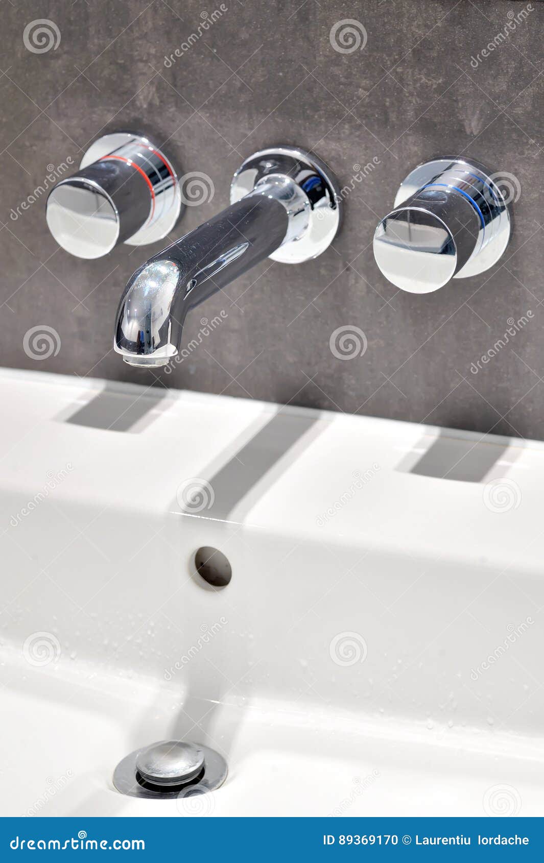 Modern bathroom taps stock photo. Image of ceramic, decor - 89369170