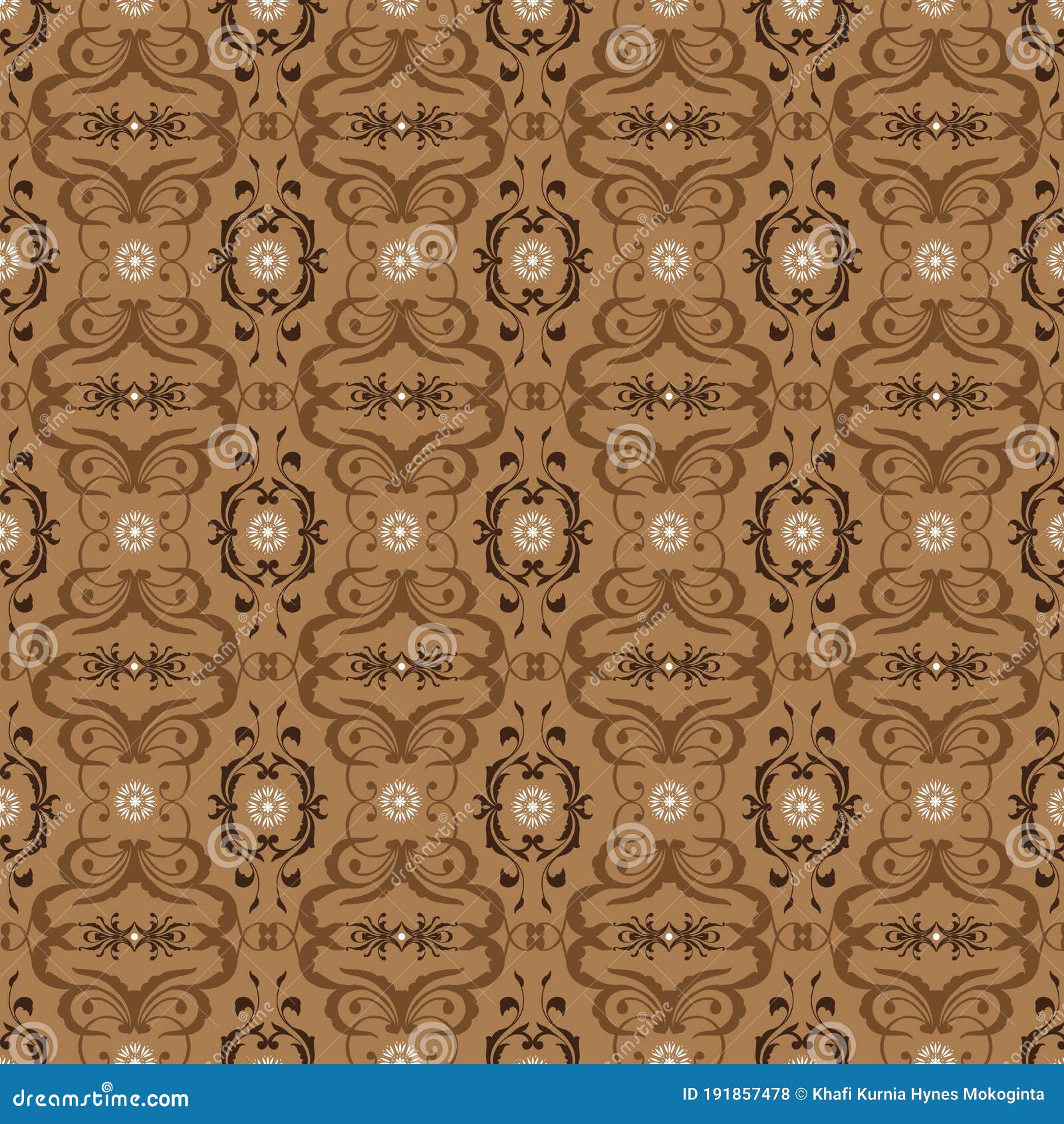 Modern Mocca Color Design For Tradisional Batik Central Java Royalty ...