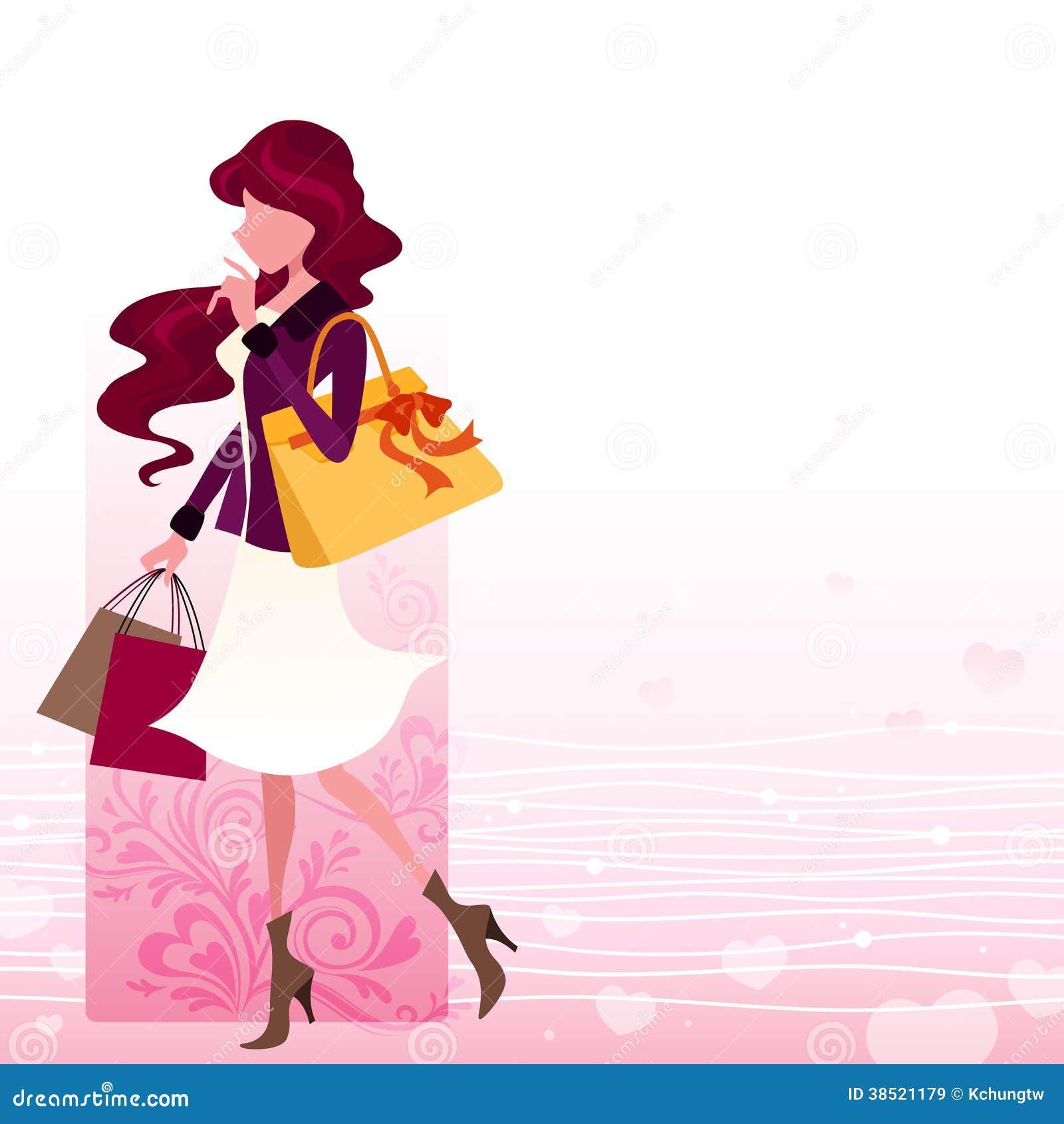 Modern Beautiful Lady Template Stock Vector - Illustration of fashion ...