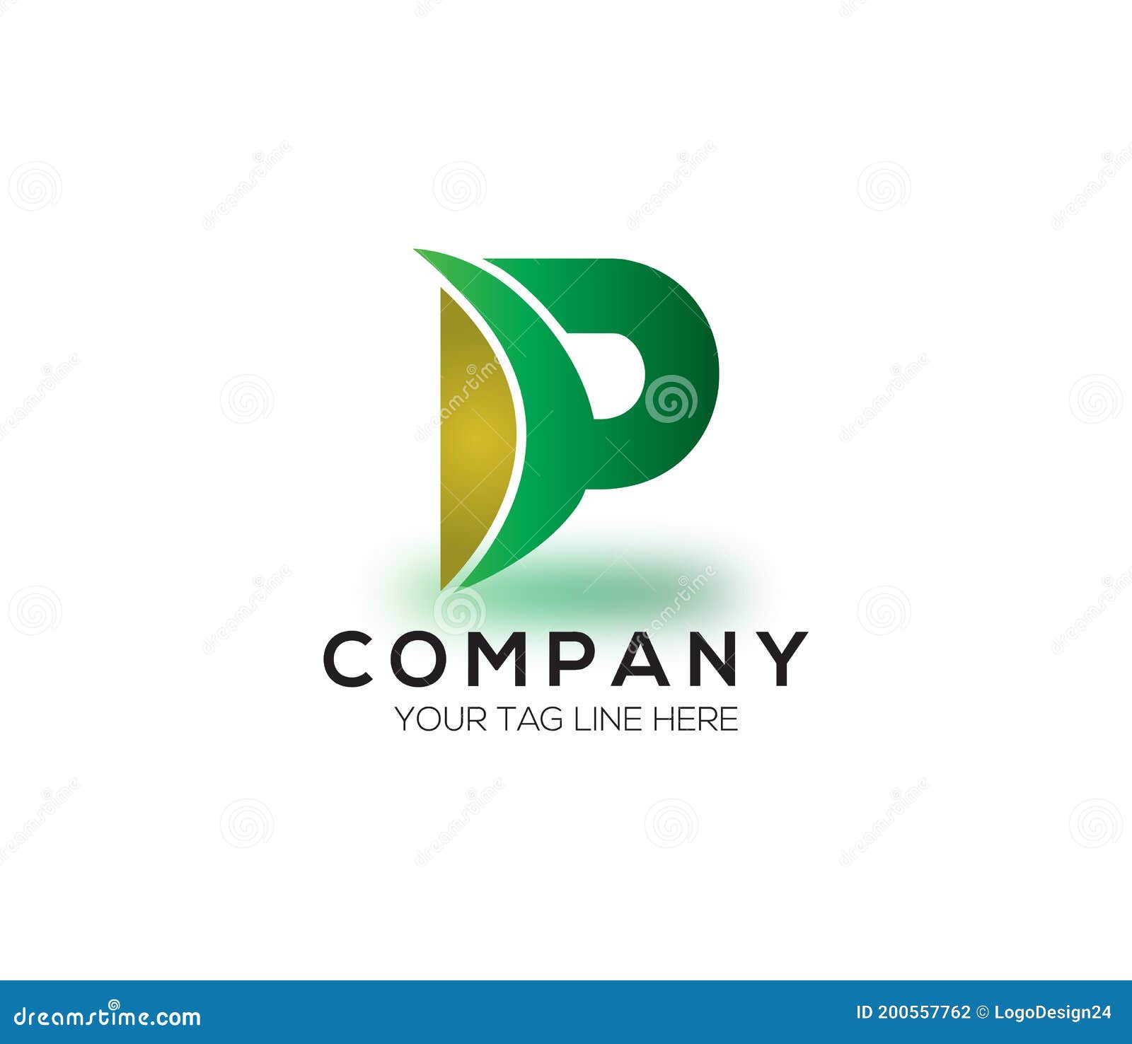 P Alphabet Nature Logo Design Concept Stock Vector - Illustration of ...