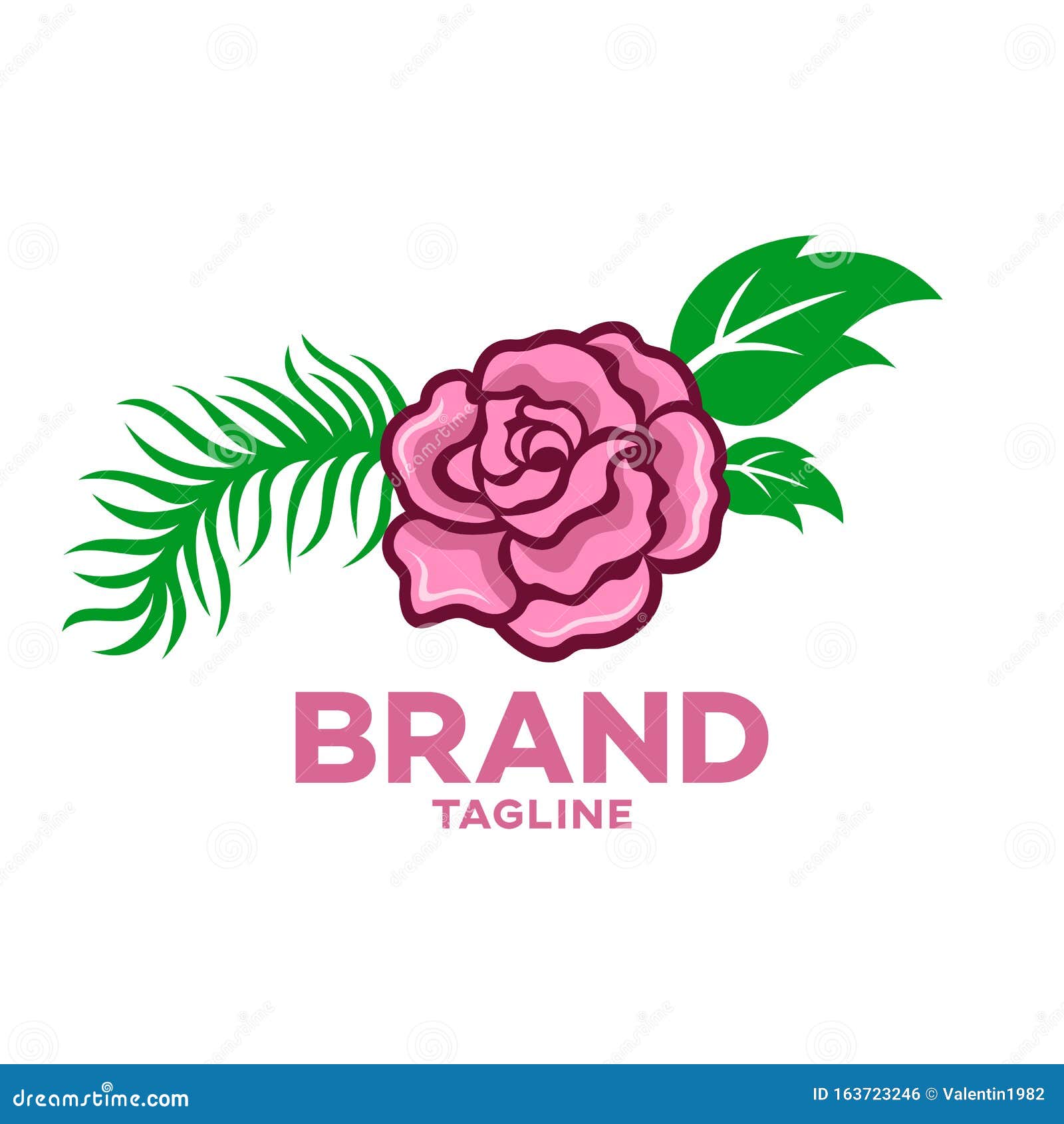 Modern Beautiful Rose Flower Logo. Vector Illustration Stock Vector ...