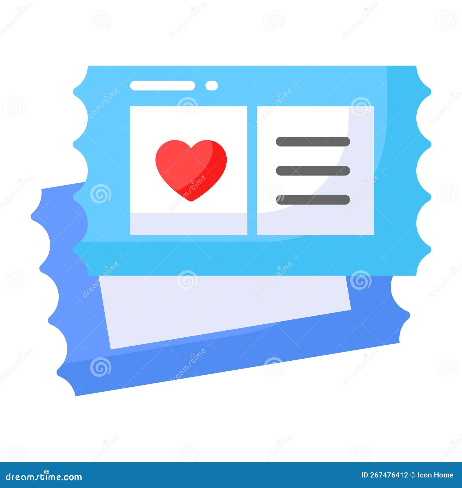 Modern and Beautiful Vector Design of Love Ticket Stock Vector ...