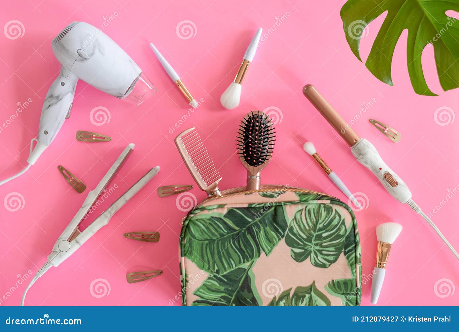 Beauty Styling Tools Flat Lay Stock Image - Image of modern, beauty ...