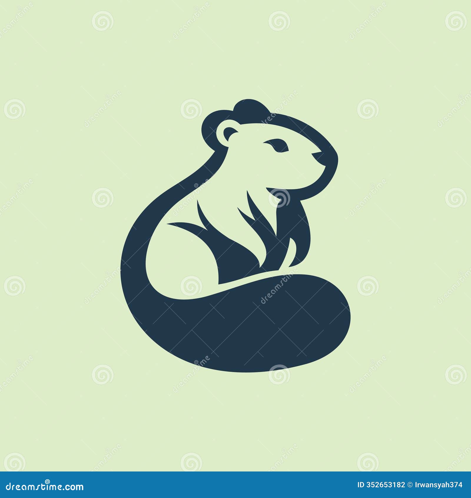 Modern Beaver, Logo Trendy Touch Stock Illustration - Illustration of ...