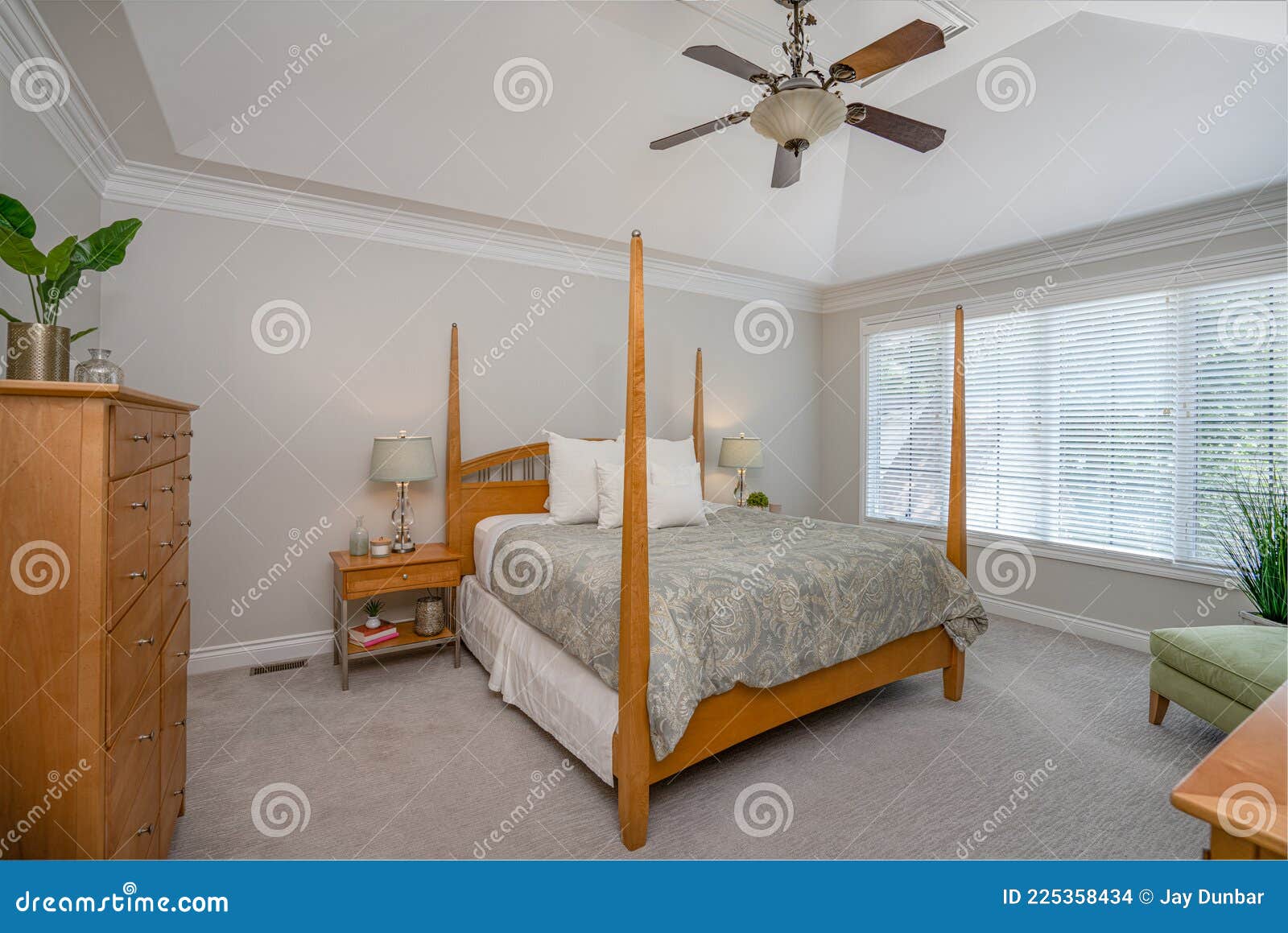 Modern Bedroom Set Has Been Staged in Your Master Bedroom Stock Photo ...