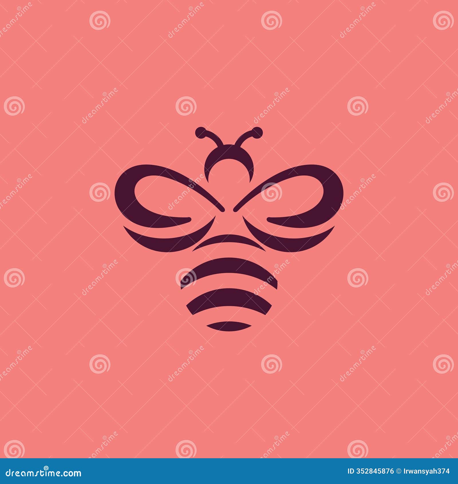 Modern Bee Logos for Trendy Clients Stock Illustration - Illustration ...