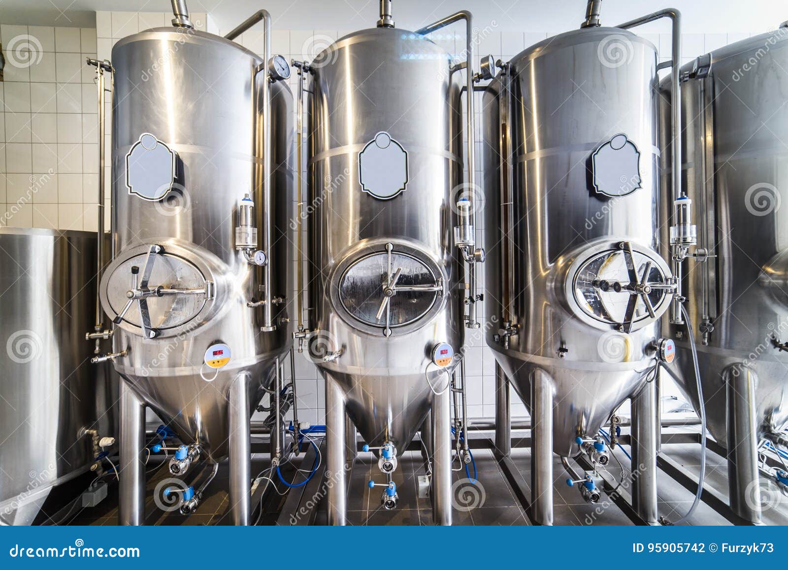 Modern beer brewery stock photo. Image of brewery, storage - 95905742