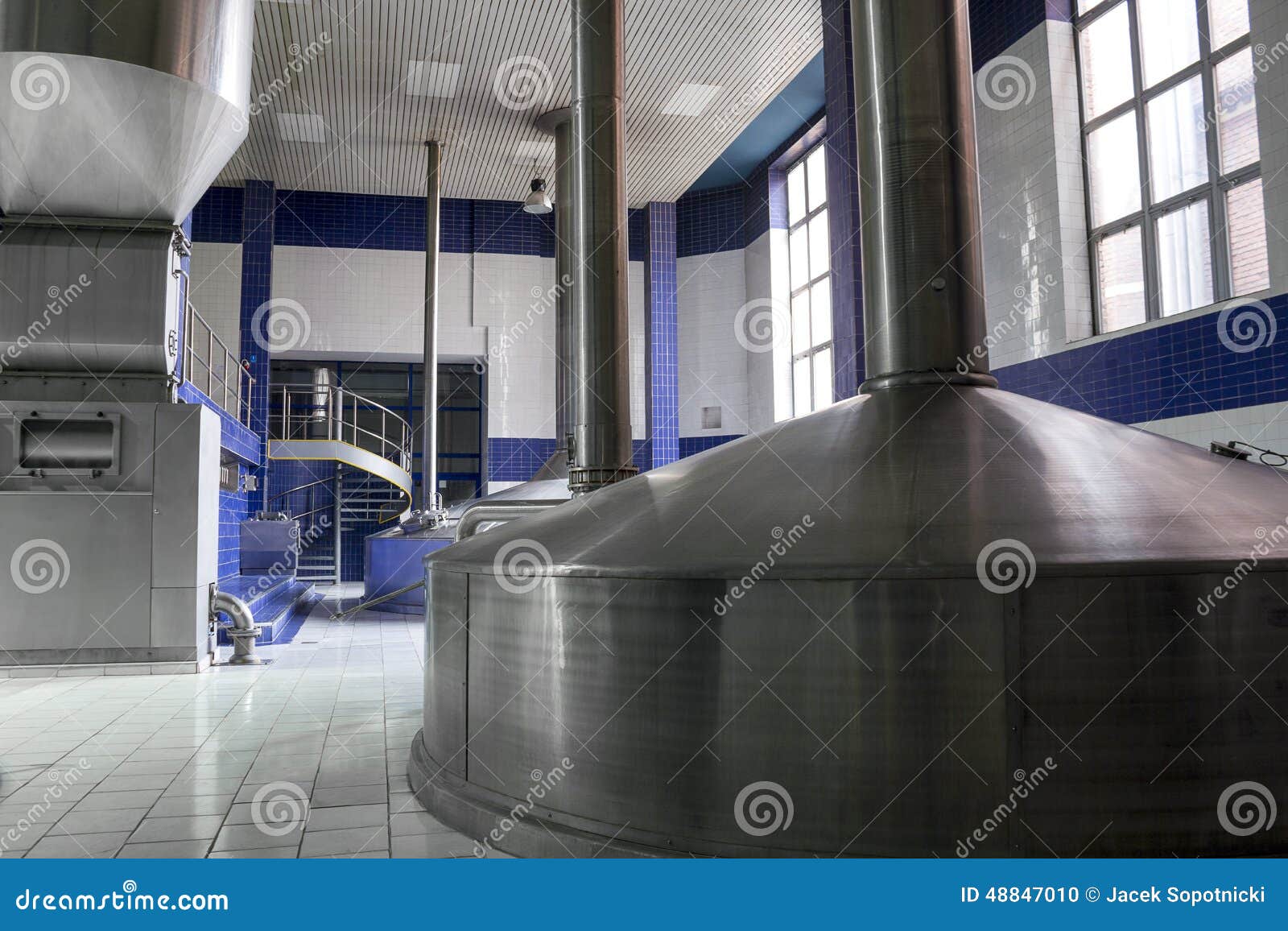 Modern beer brewery. stock photo. Image of beverage, craft - 48847010