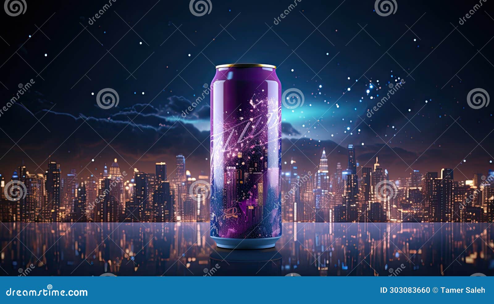 A Modern Beer Can Trendy Design Mockup Stock Illustration ...