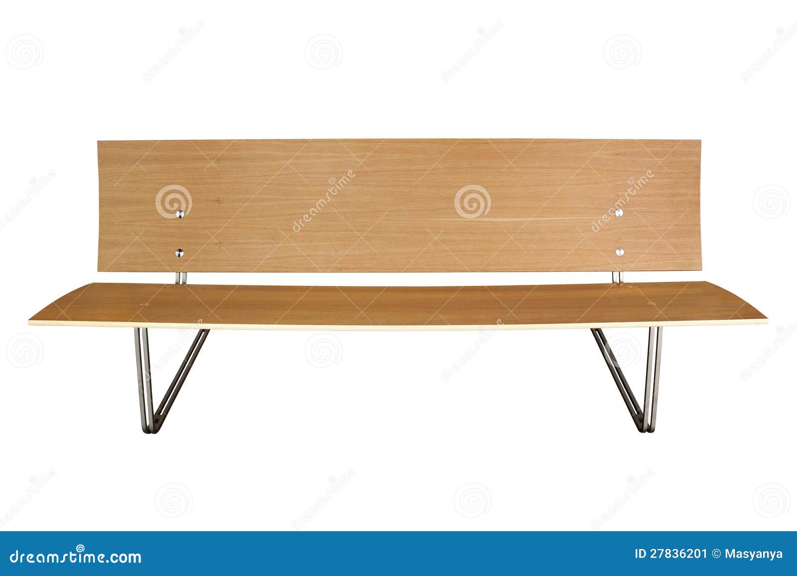 Modern Bench Isolated on White Stock Image - Image of exterior ...