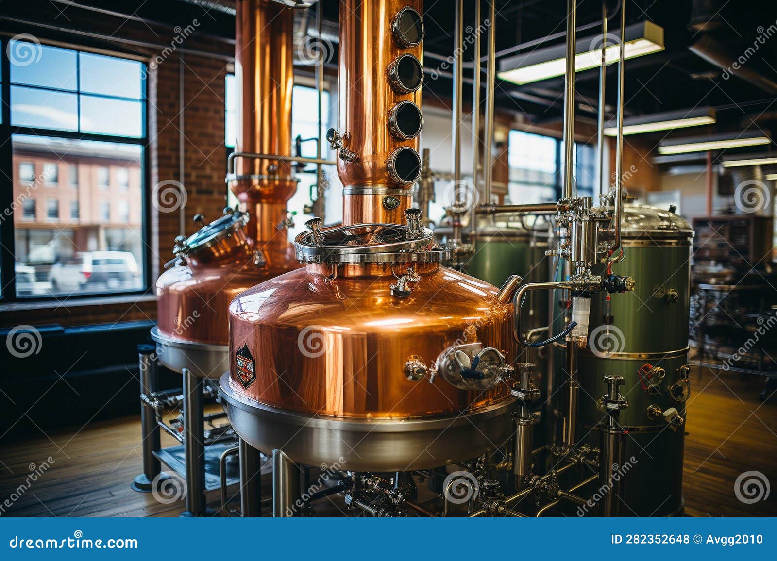 Modern Beverage Production. Stock Illustration - Illustration of ...