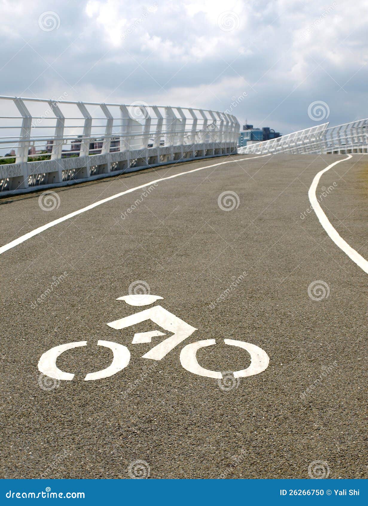 Modern Bicycle Bridge stock photo. Image of overpass - 26266750