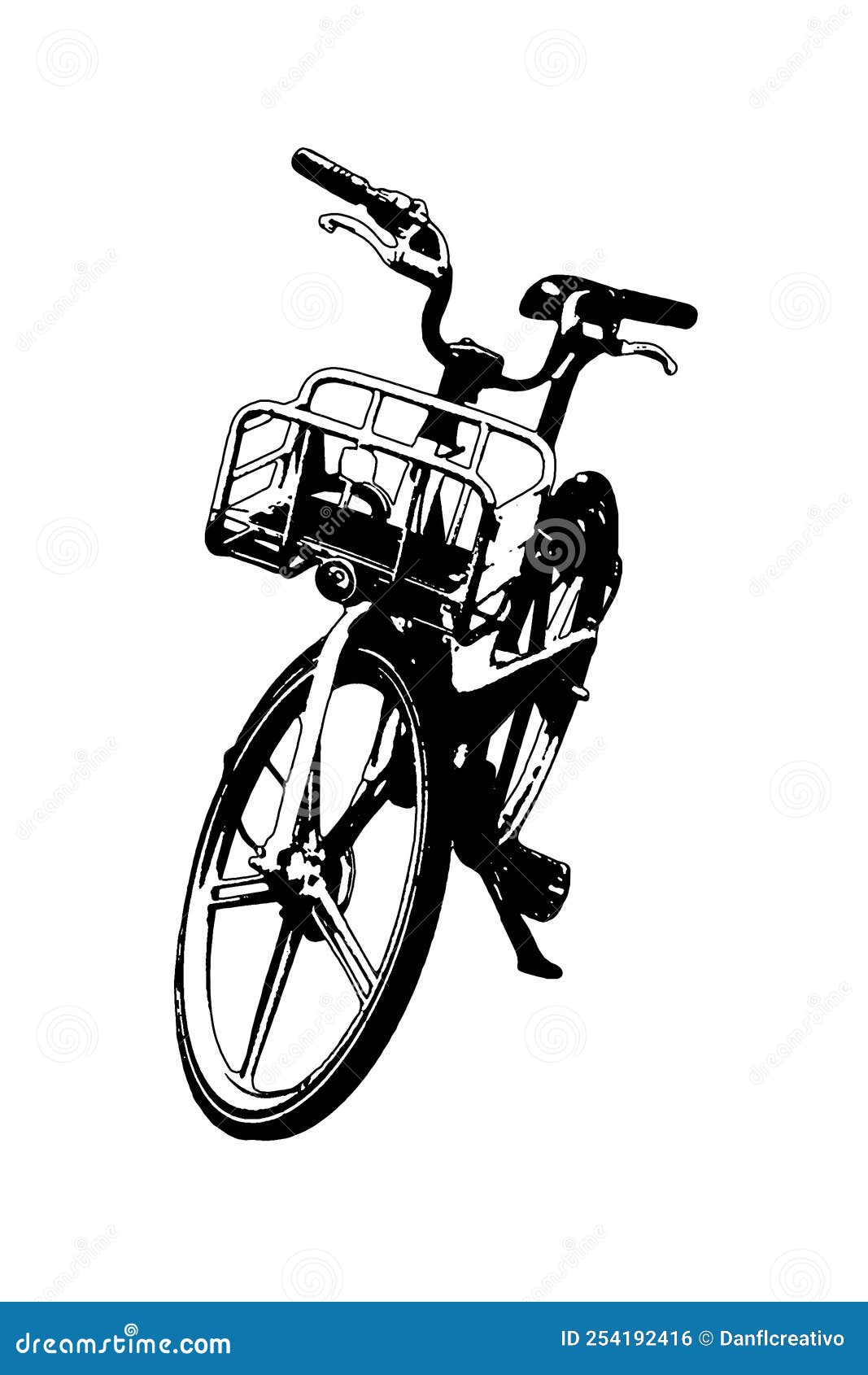 Modern Bicycle Isolated Graphic Stock Illustration - Illustration of ...