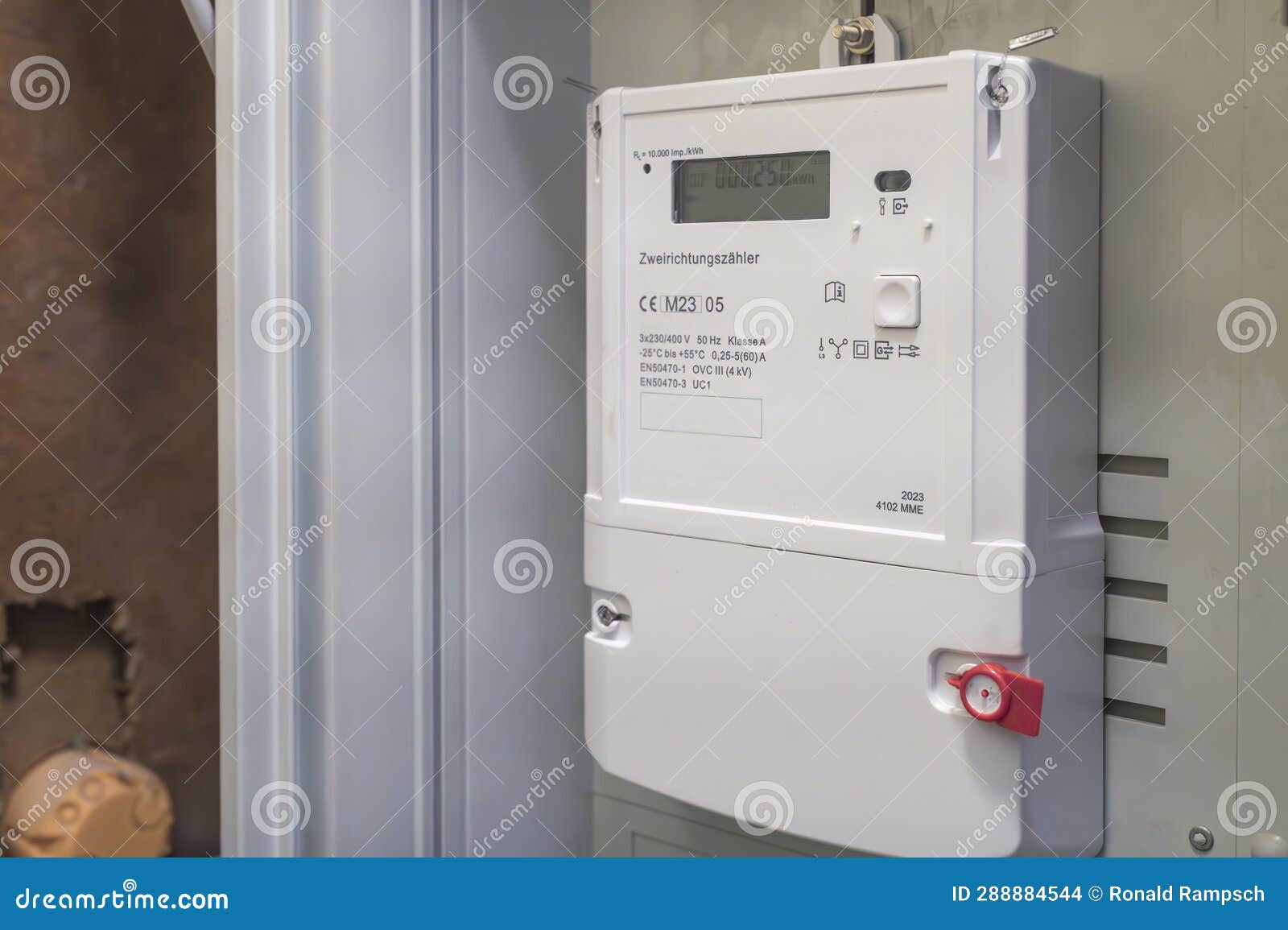 A Modern Bidirectional Meter for Consumption Metering Stock Photo ...