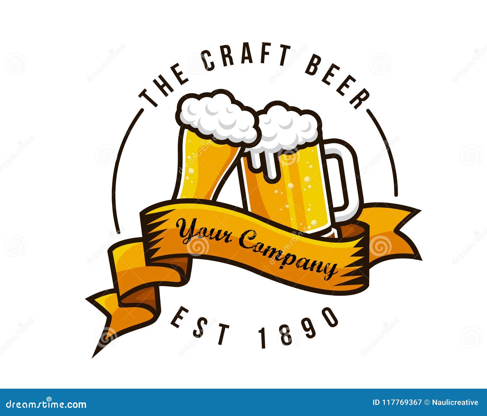 Modern Bier En Brouwerijembleem Logo Design Vector Illustratie ...