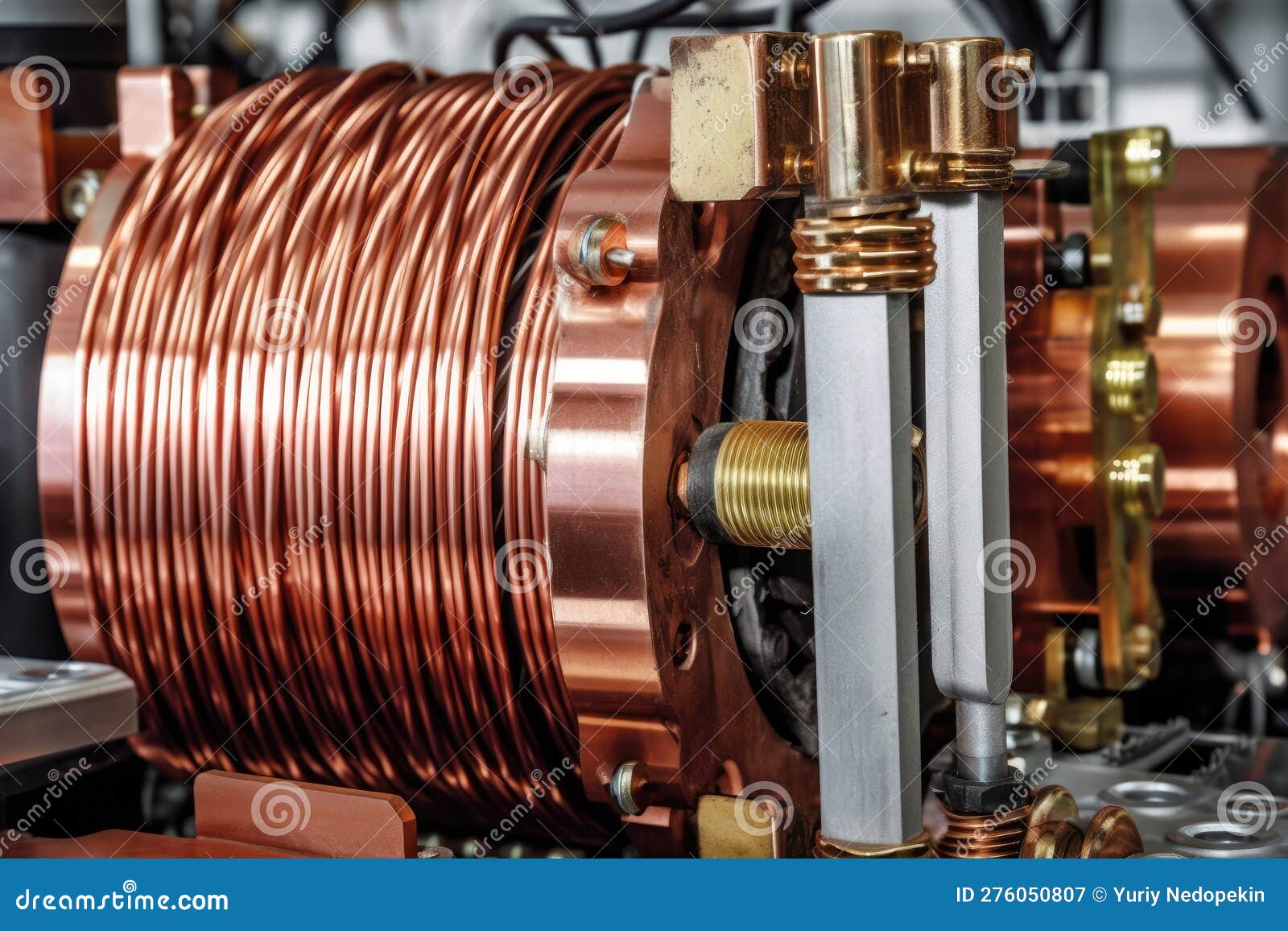 Modern Big Copper Powerful Motor. Generative AI Stock Illustration ...