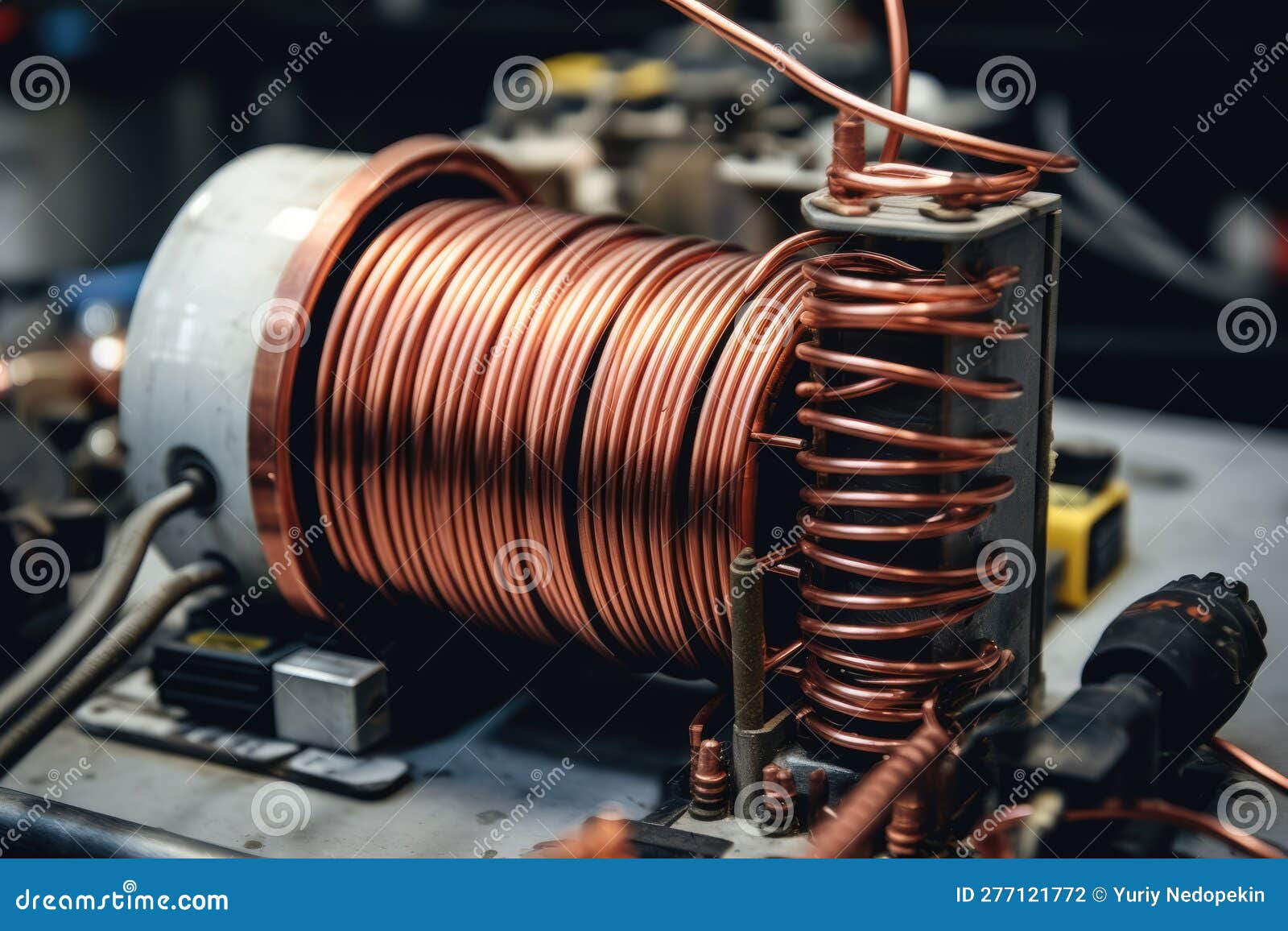 Modern Big Copper Powerful Motor. Generative AI Stock Illustration ...