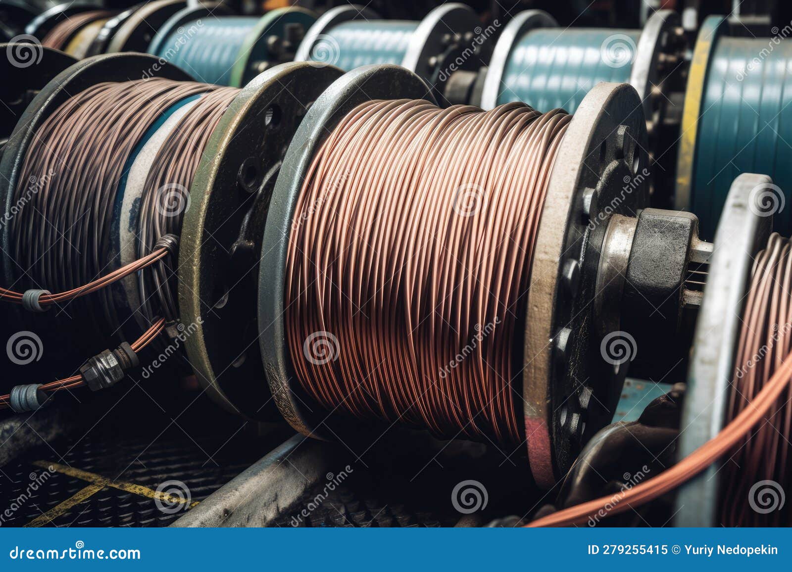 Modern Big Copper Powerful Motor. Generative AI Stock Illustration ...