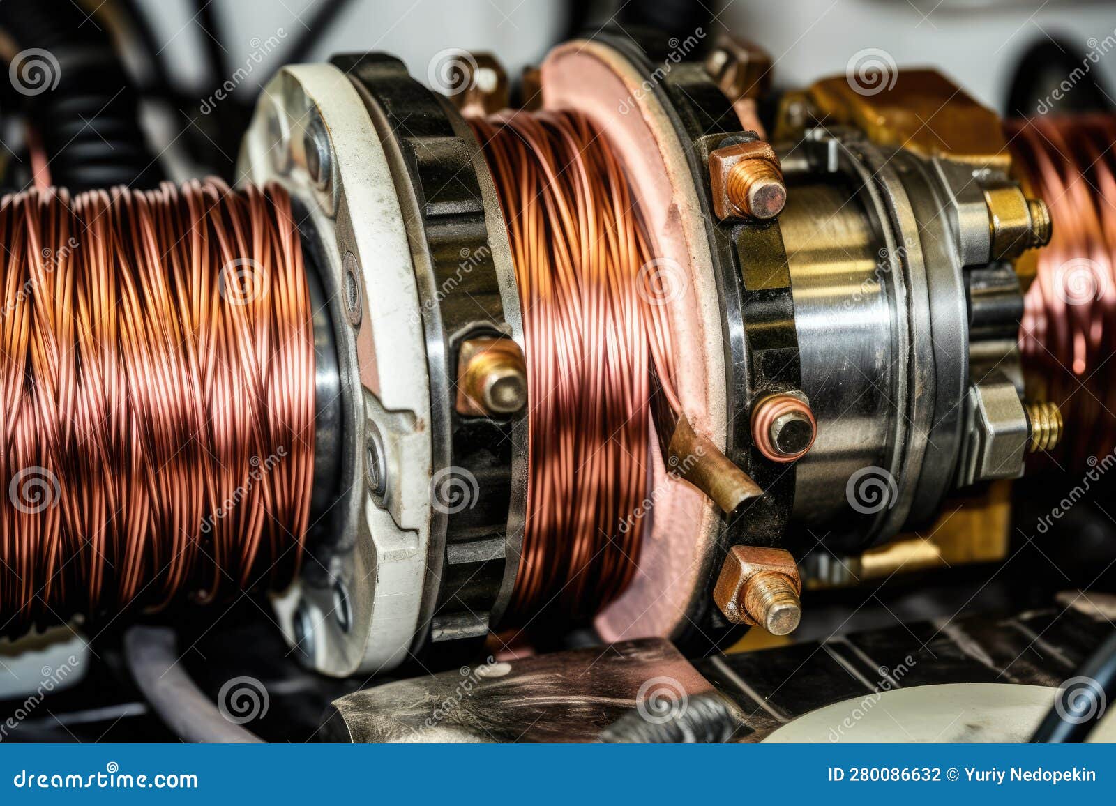 Modern Big Copper Powerful Motor. Generative AI Stock Photo - Image of ...