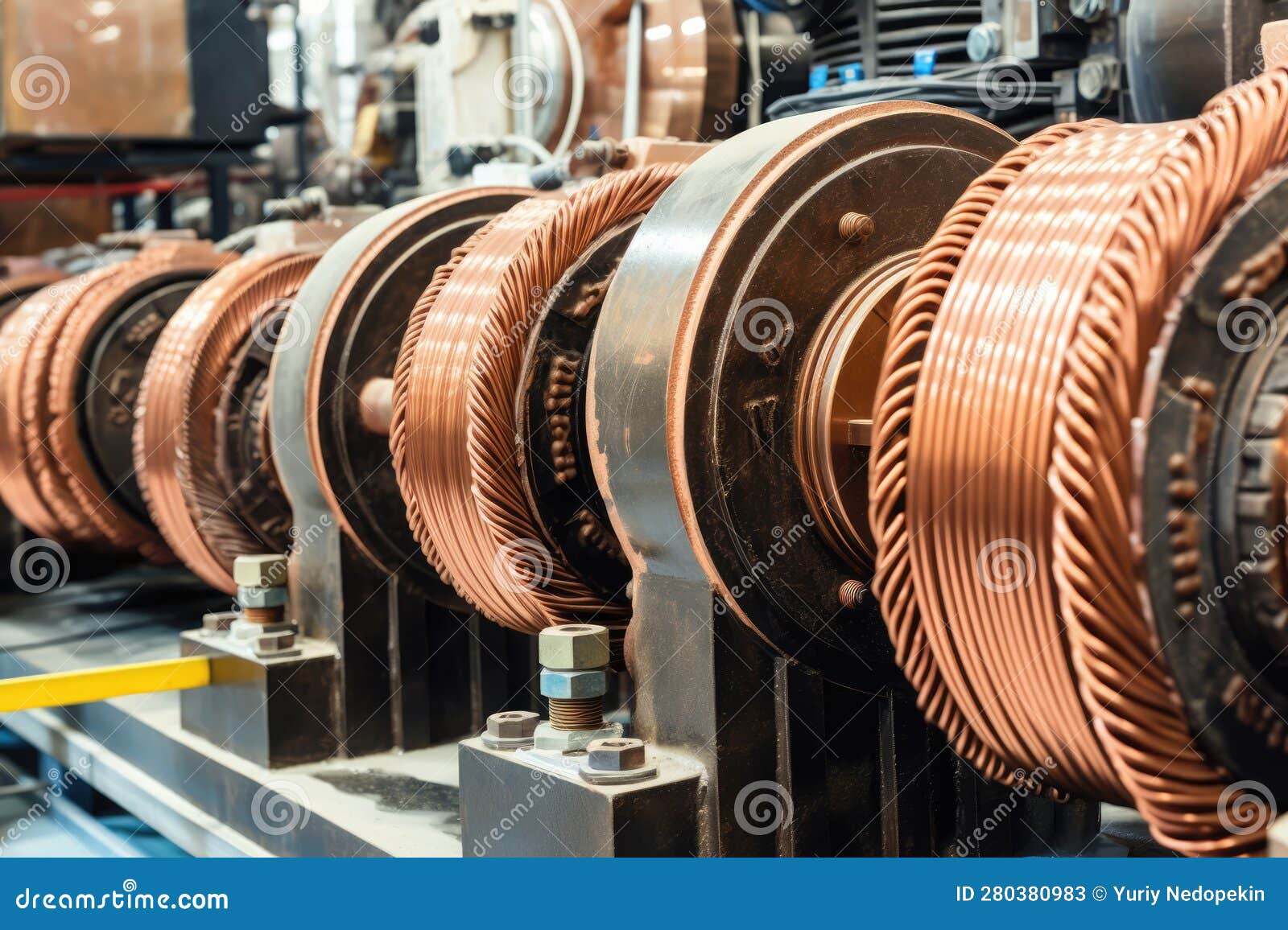 Modern Big Copper Powerful Motor. Generative AI Stock Illustration ...