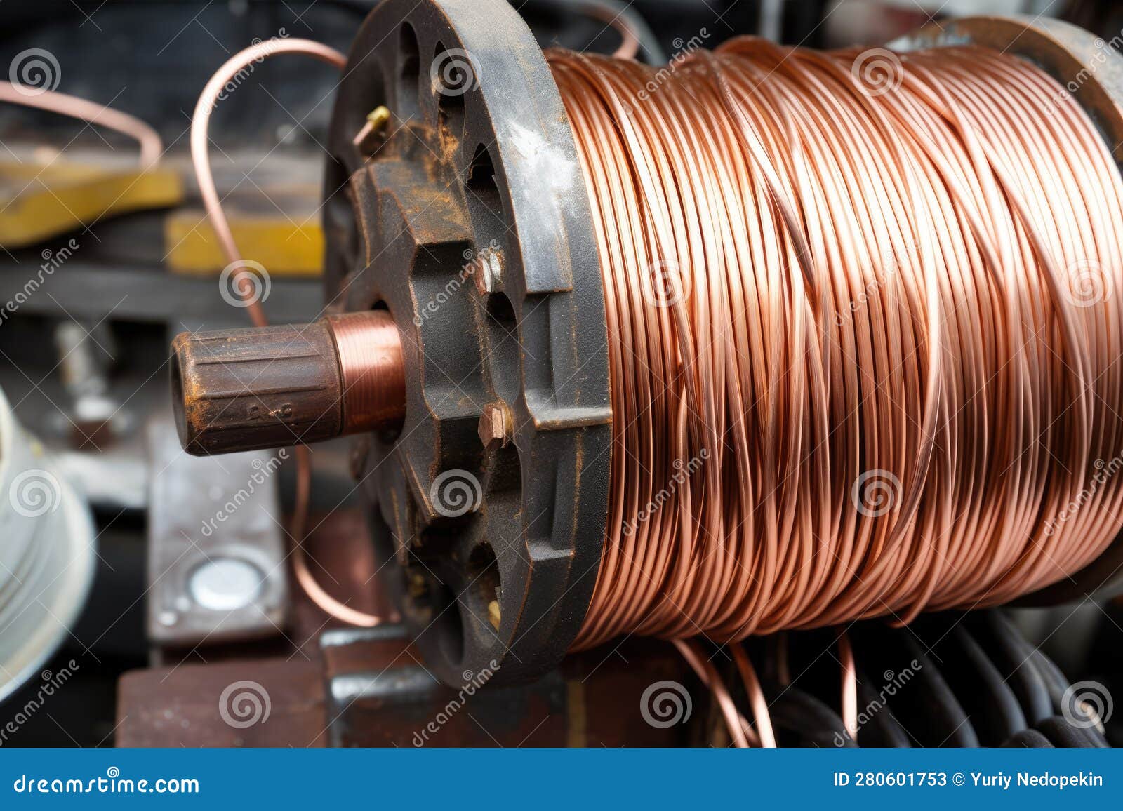 Modern Big Copper Powerful Motor. Generative AI Stock Illustration ...
