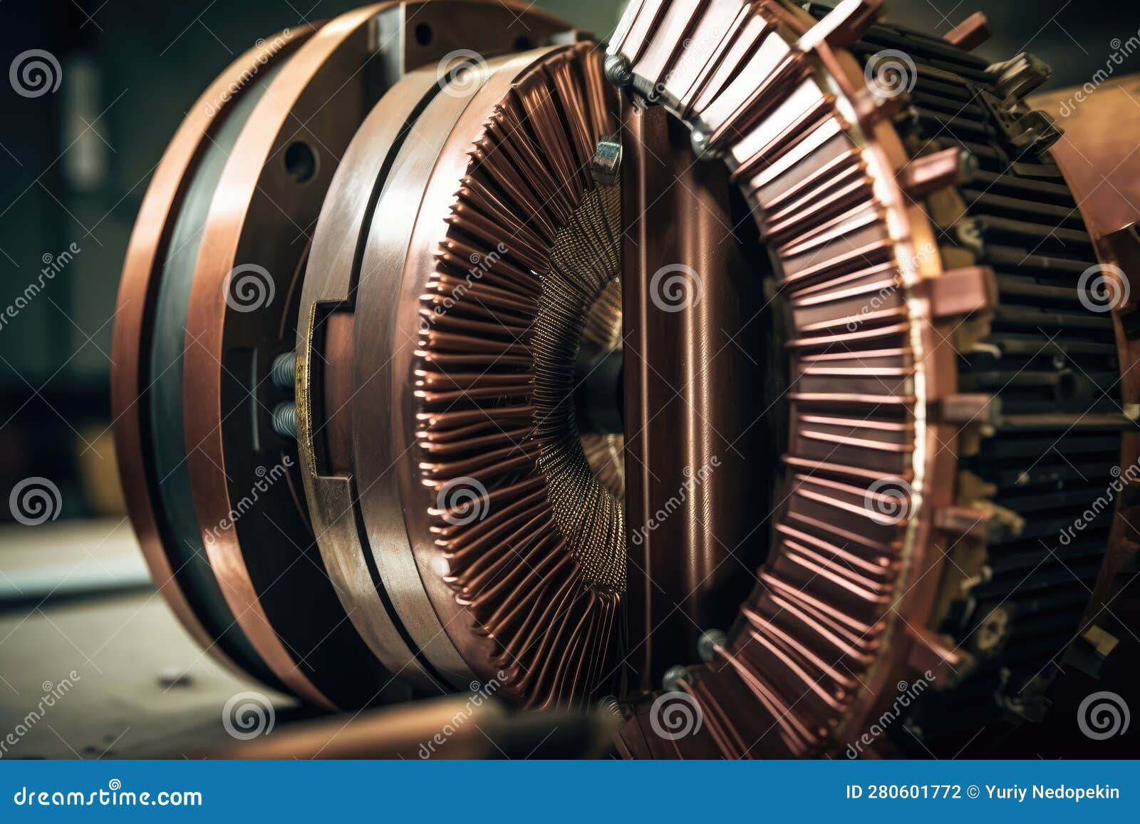 Modern Big Copper Powerful Motor. Generative AI Stock Illustration ...
