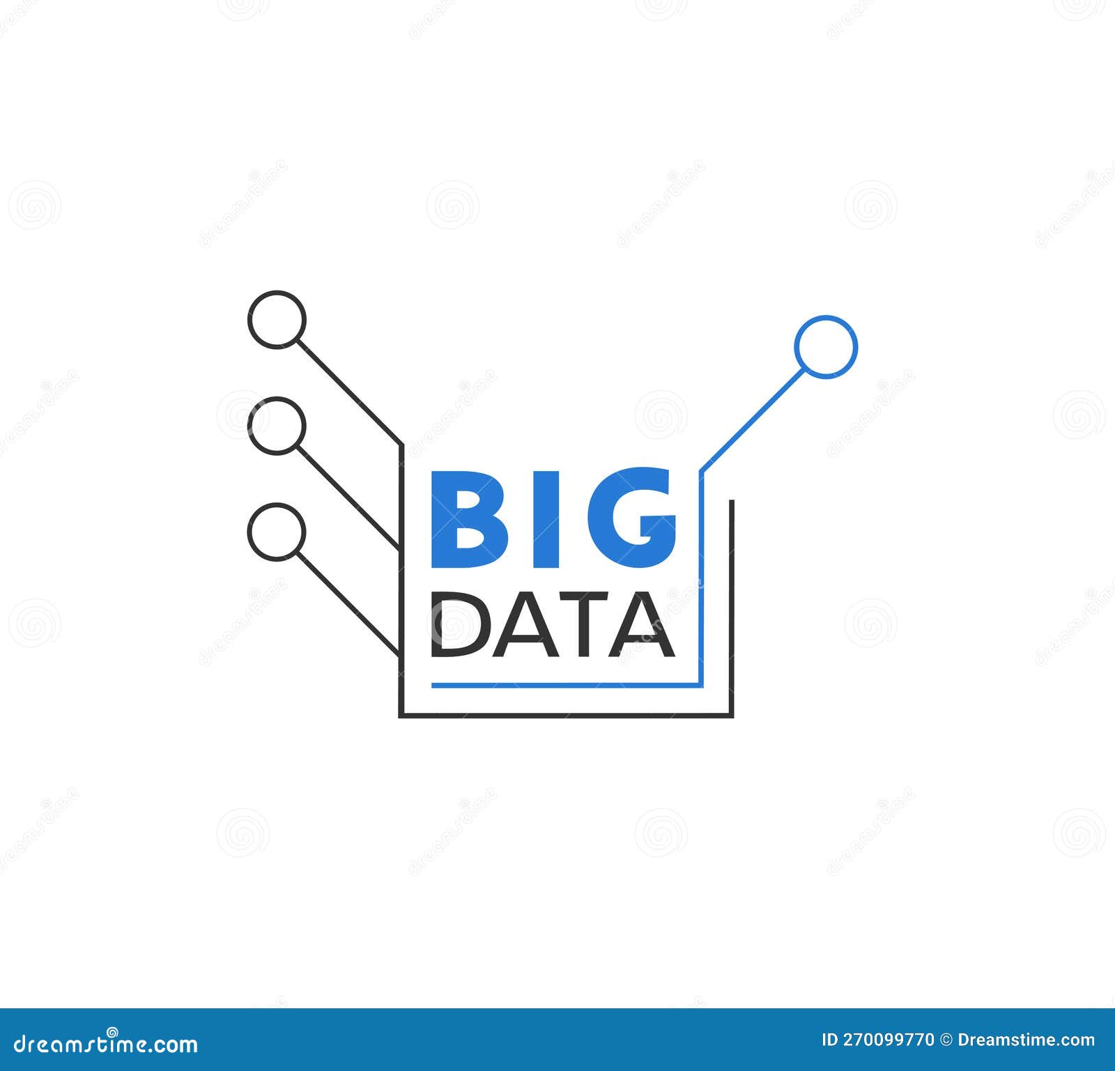 Modern big data symbol stock vector. Illustration of technology - 270099770