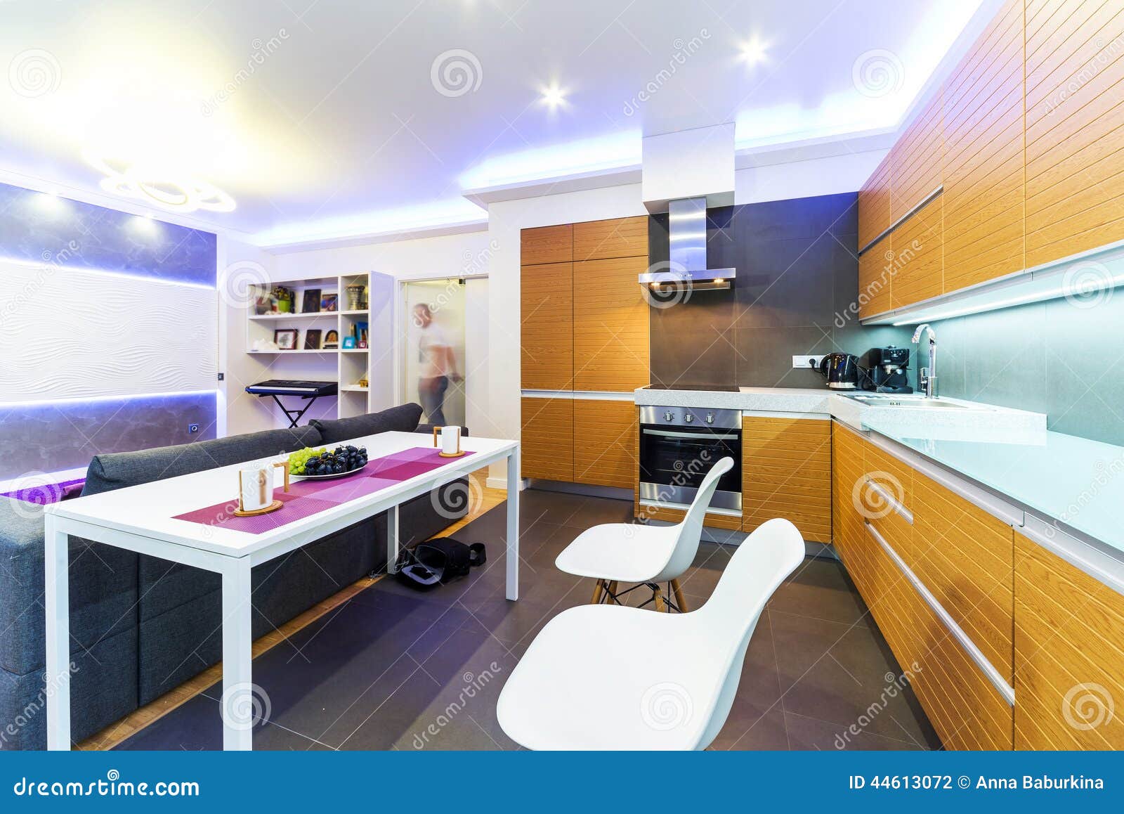 Modern big kitchen stock photo. Image of improvement - 44613072