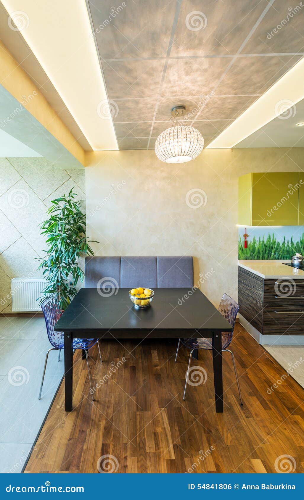 Modern big kitchen stock photo. Image of food, cabinets - 54841806