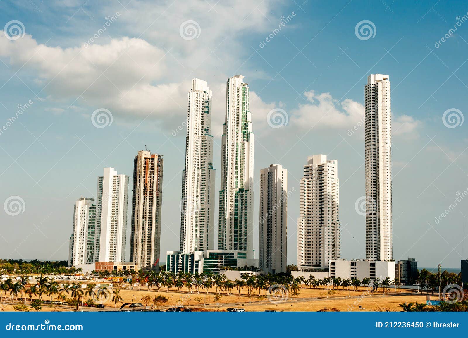 Modern Big Skyscrapers in Panama City Stock Photo - Image of ...